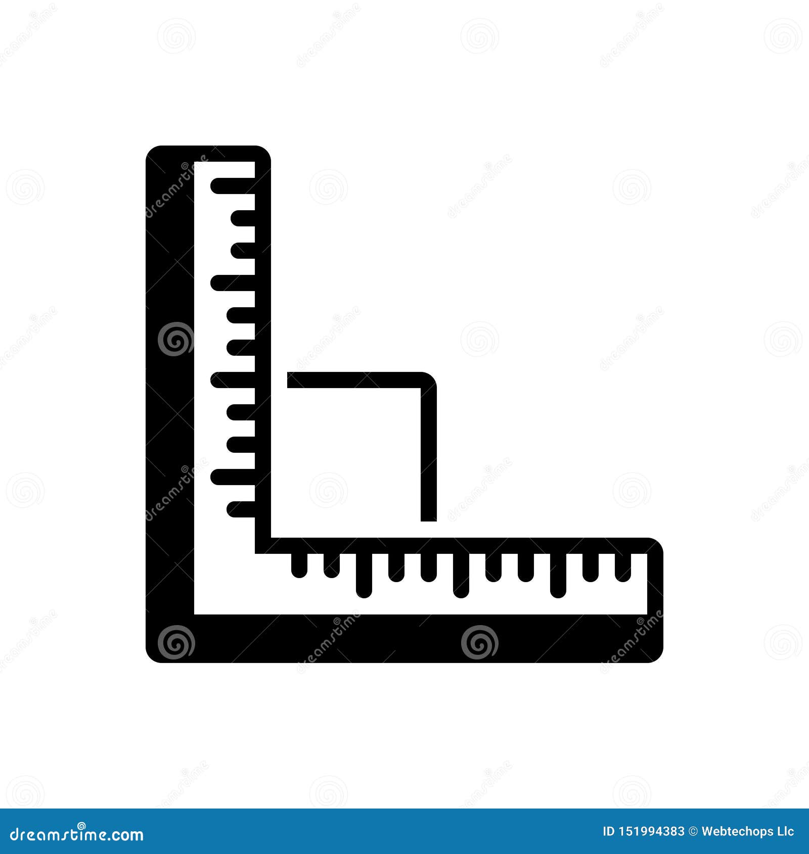 Black Solid Icon for Ruler, Unit and Distances Stock Vector ...
