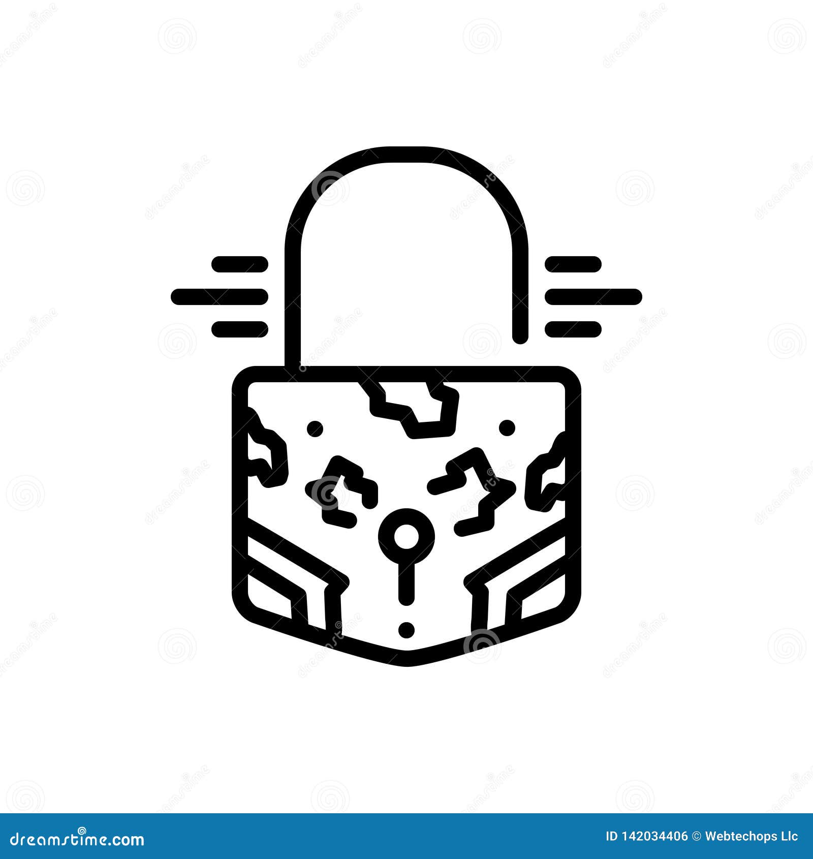 Black Line Icon for Rust, Rustic and Sailing Stock Vector ...