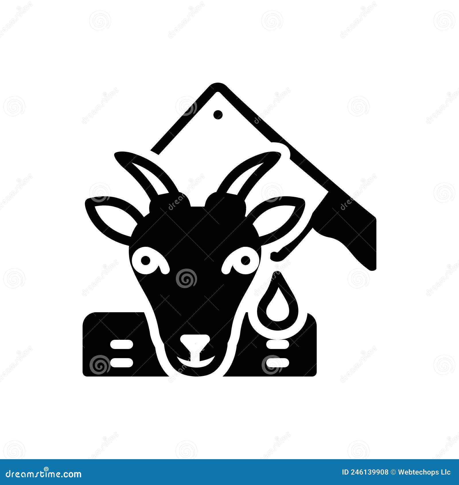 Black Solid Icon for Sacrifice, Butcher and Slaughterman Stock Vector ...