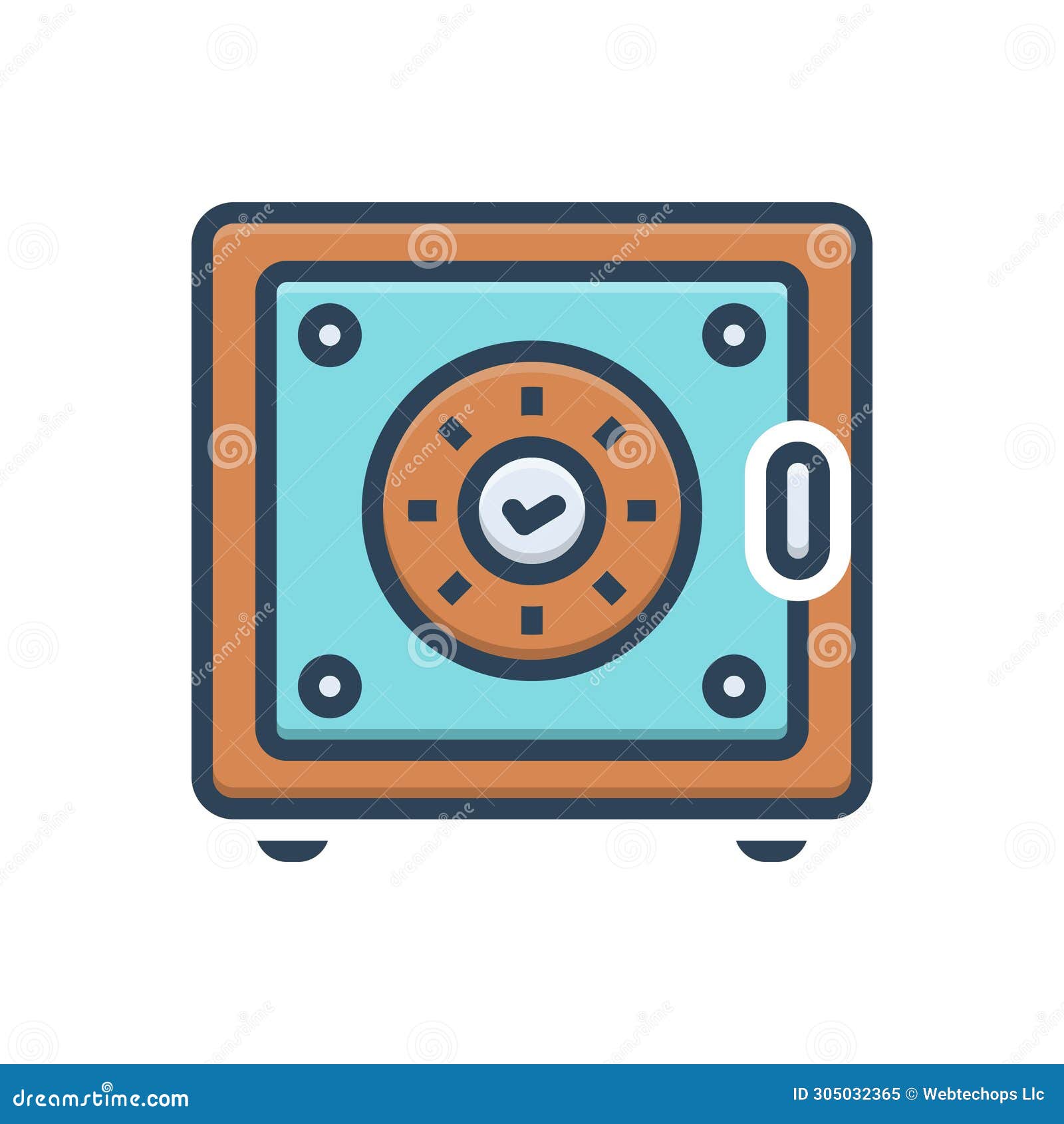 Color Illustration Icon for Safe, Bank Locker and Money Stock Vector ...