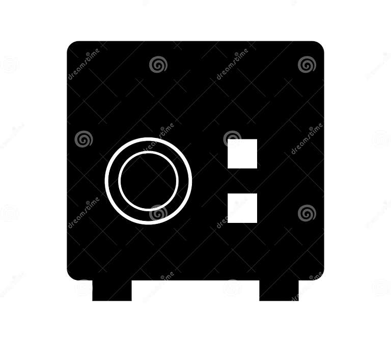 Icon safe illustrated stock illustration. Illustration of finance ...