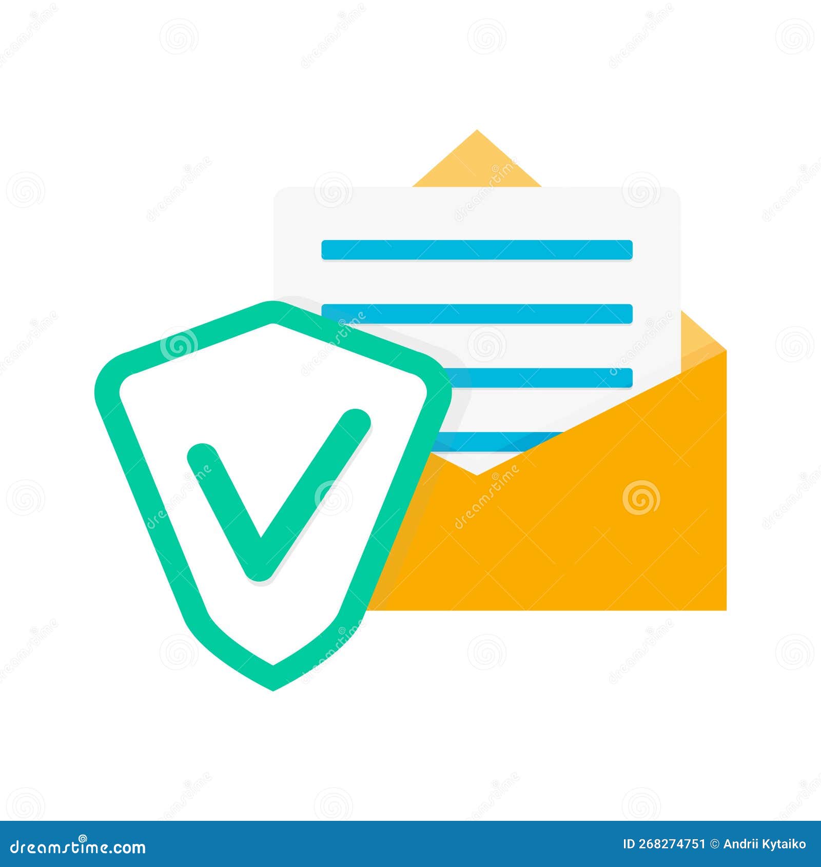 Icon of Safety for Email, Protect and Firewall, Secure Communication ...