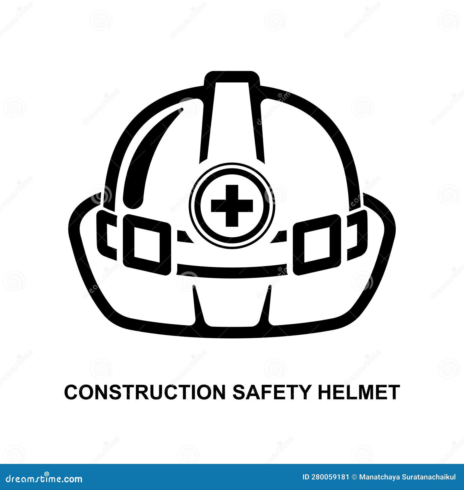 Construction Safety Helmet Icon Isolated on Background Stock Vector ...