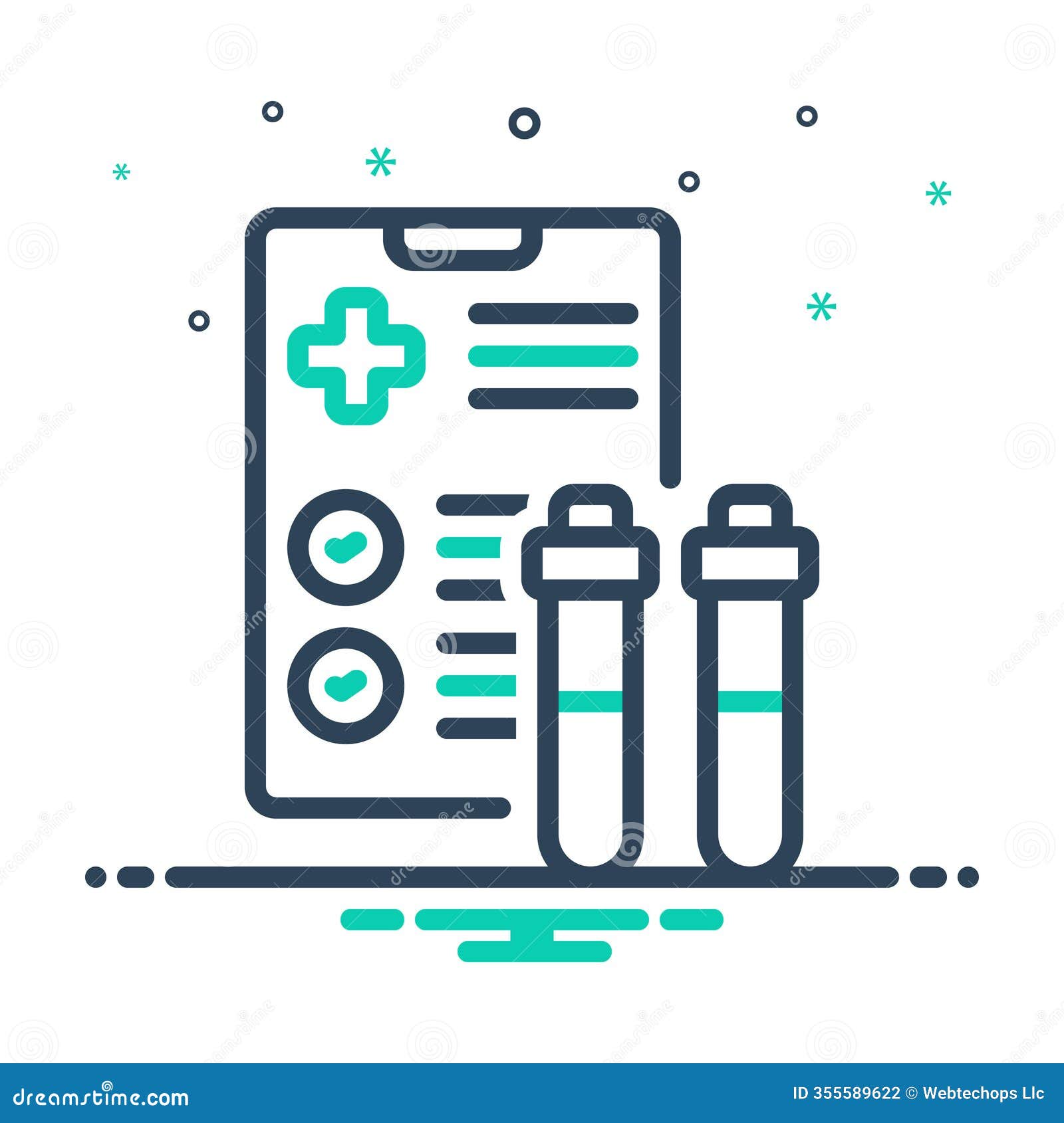 Black Line Icon for Sampling, Laboratory and Lab Stock Vector ...