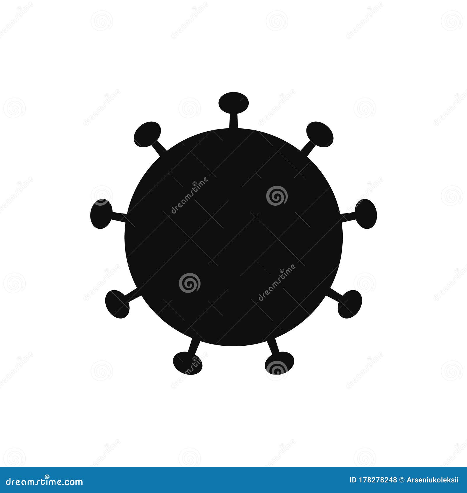 Icon of the SARS-CoV-2 Coronavirus Stock Vector - Illustration of germ ...