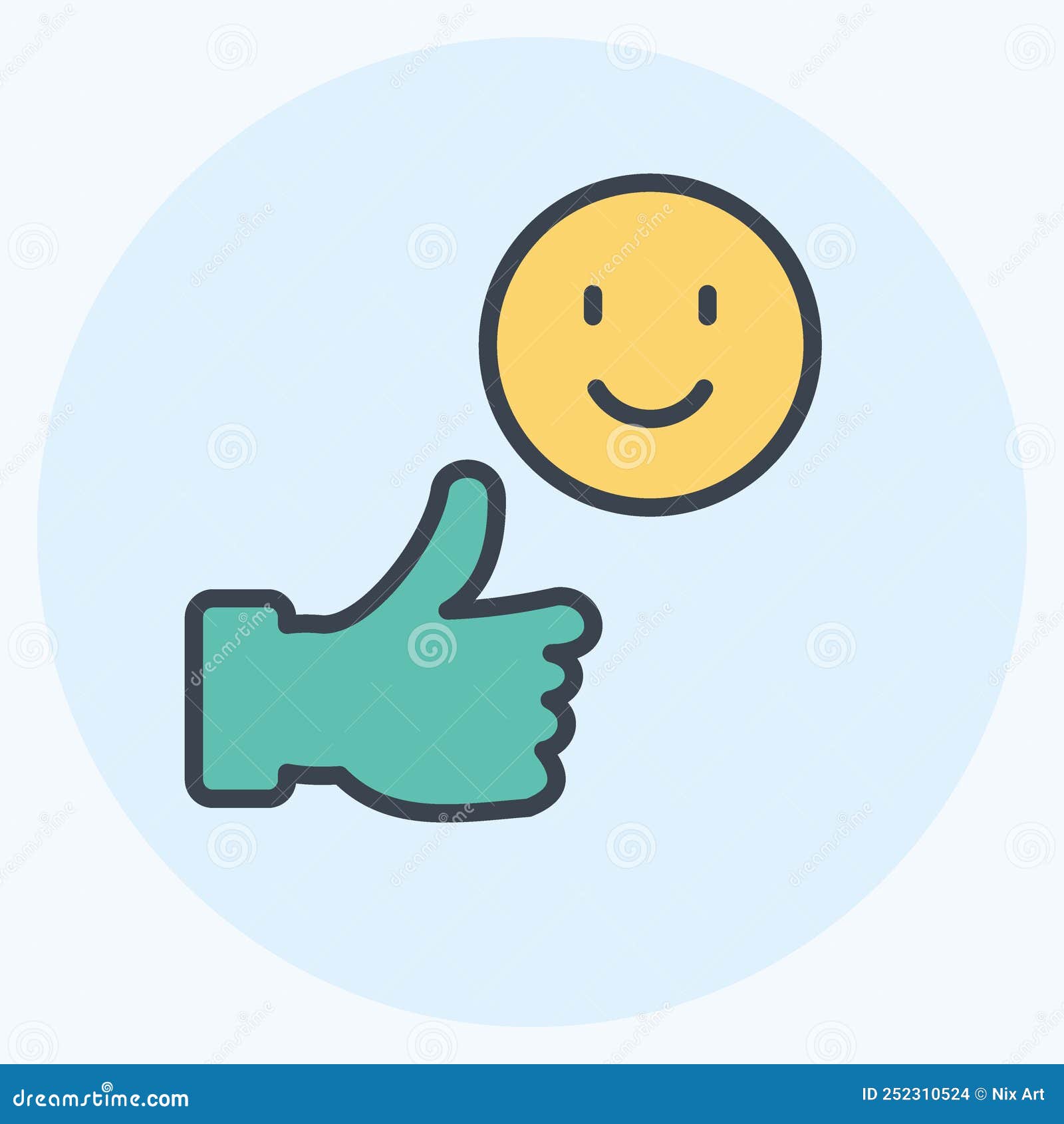 Icon Satisfaction. Suitable for Feedback Symbol. Color Mate Style ...