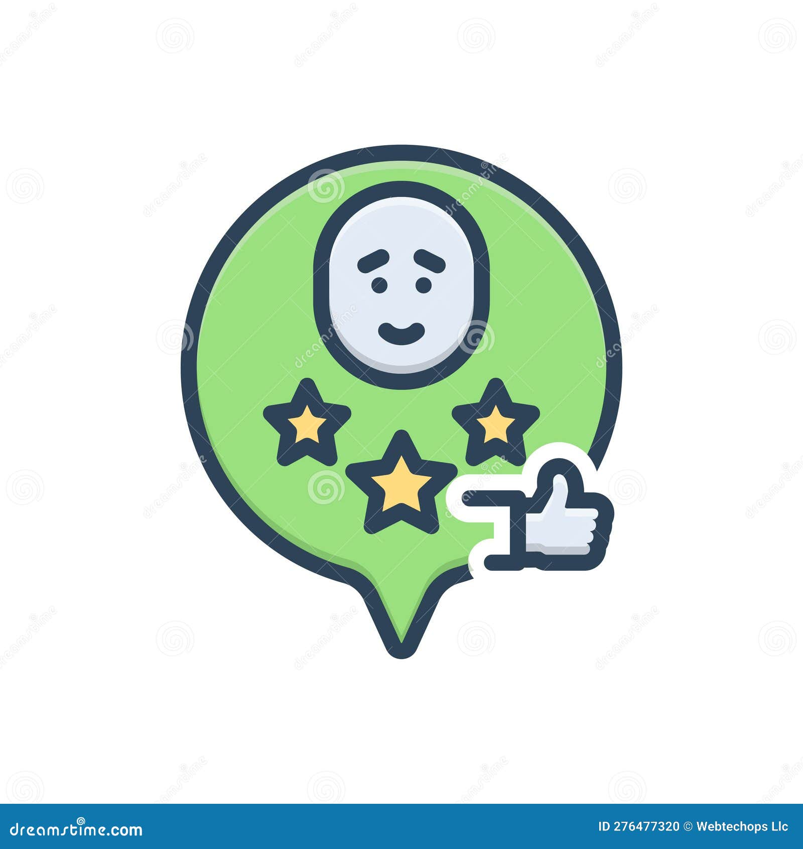 Color Illustration Icon for Satisfactory, Satisfying and Customer Stock ...