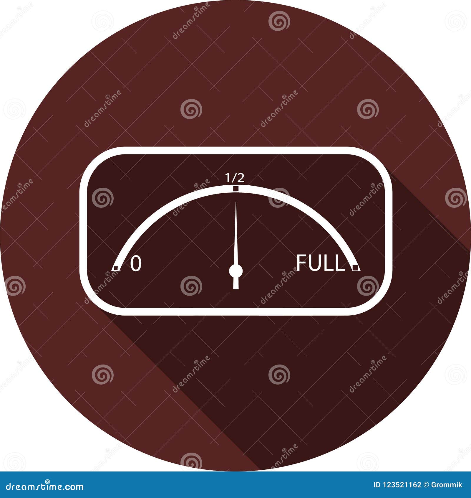 Icon of the Scale with an Arrow. White Flat Image with a Long Sh Stock ...