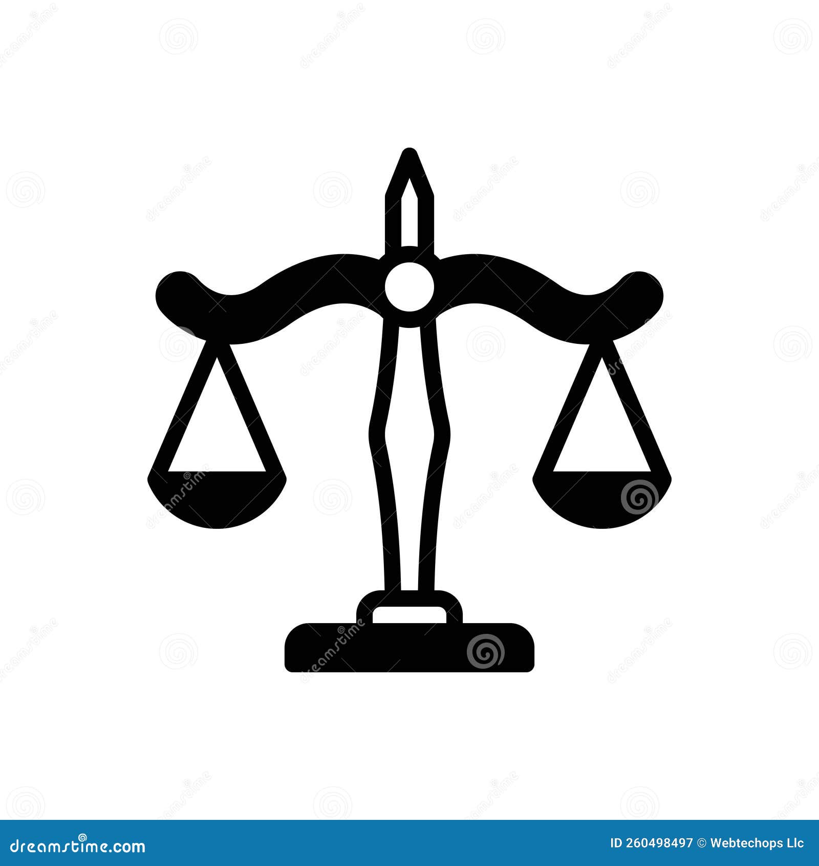 Black Solid Icon for Scale, Balance and Justice Stock Vector ...