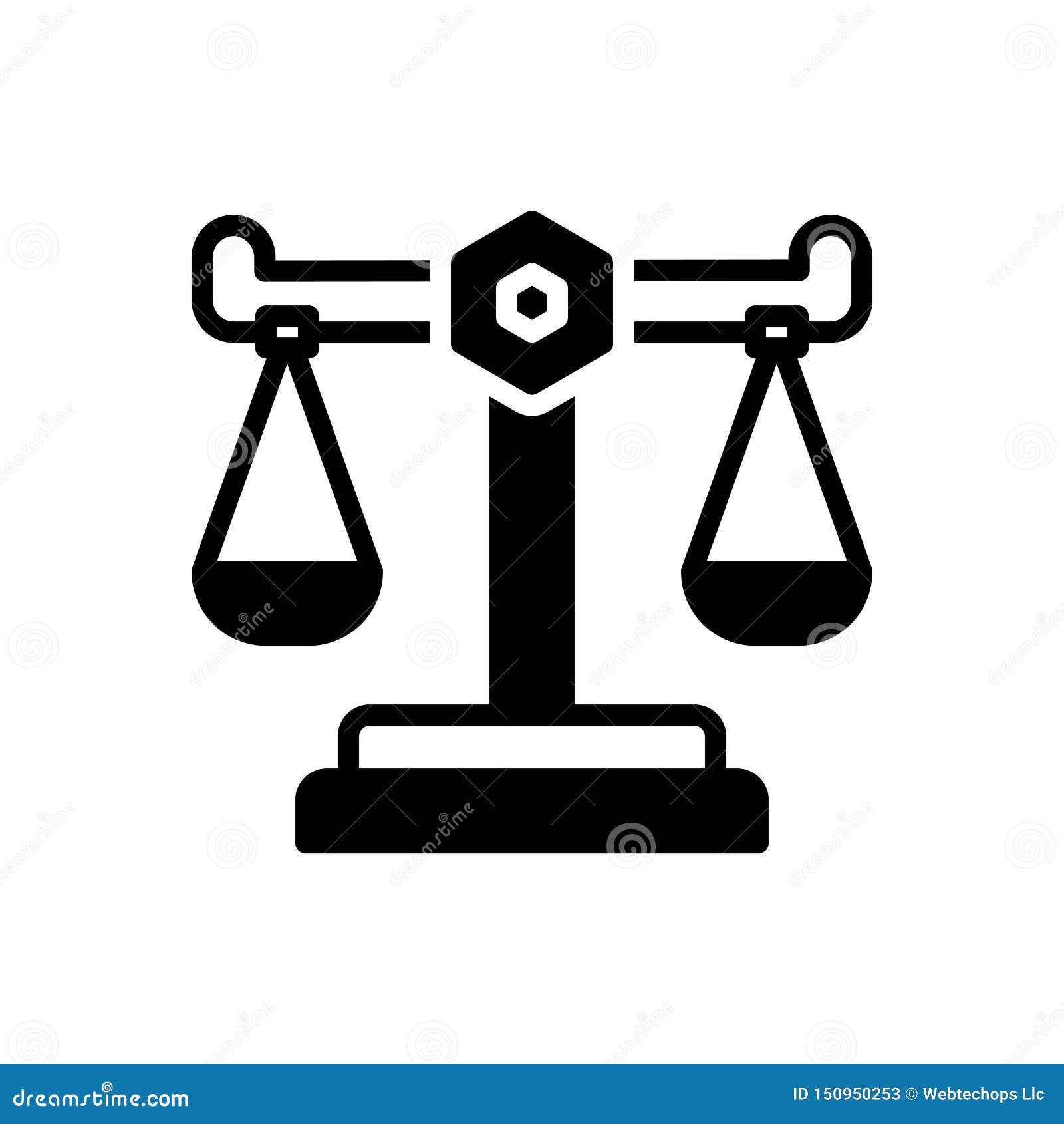 Black Solid Icon for Scale, Measuring and Balance Stock Vector ...