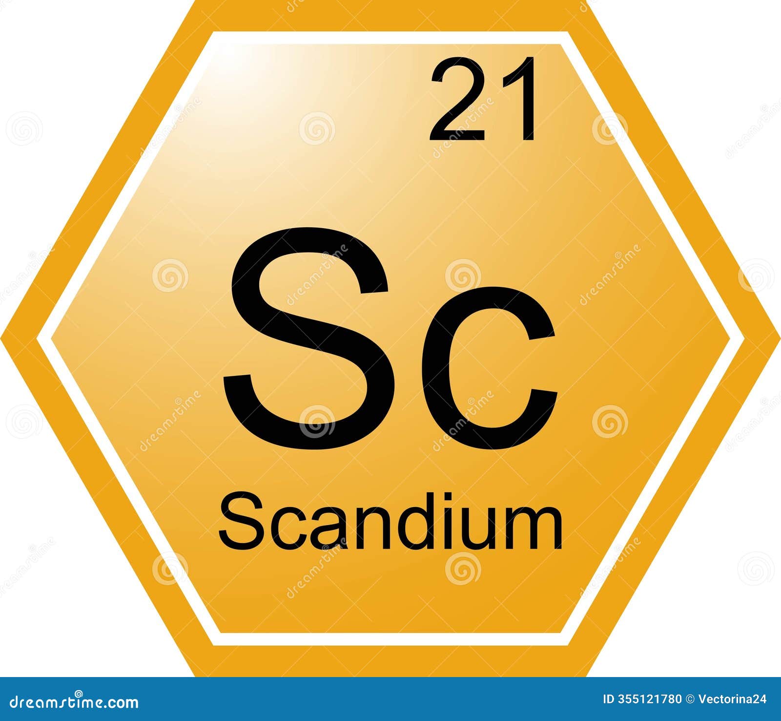 The Icon of the Scandium Element. Stock Illustration - Illustration of ...