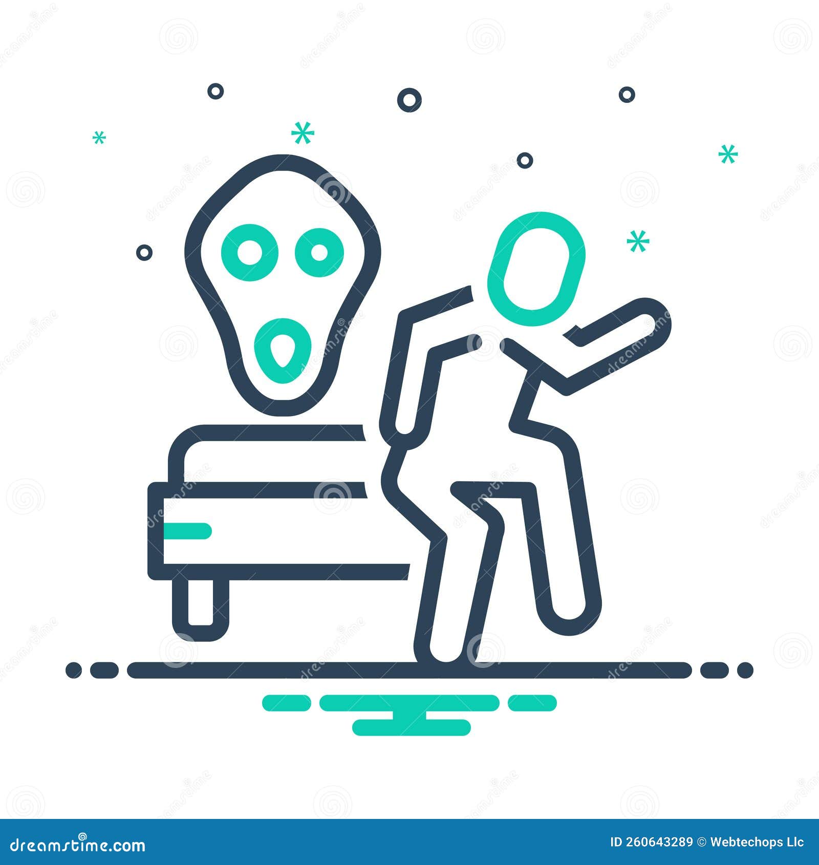 Mix Icon for Scared, Frightened and Fearful Stock Vector - Illustration ...