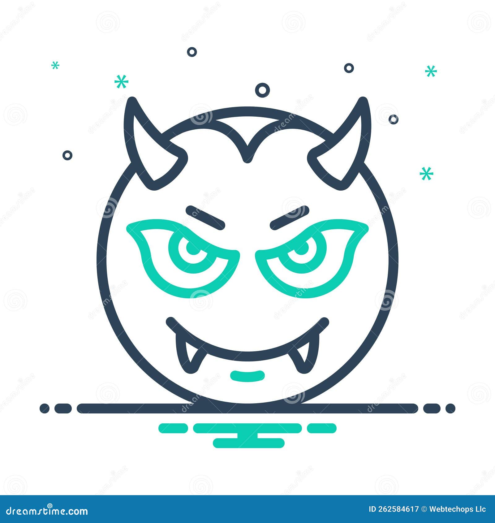 Mix Icon for Scary, Intimidating and Awful Stock Vector - Illustration ...