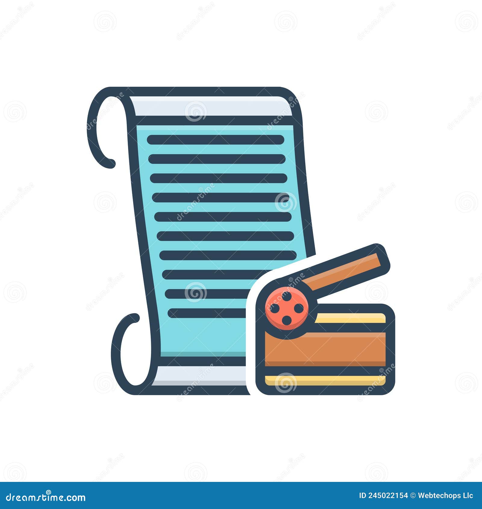 Color Illustration Icon for Scenario, Screenplay and Storyline Stock ...