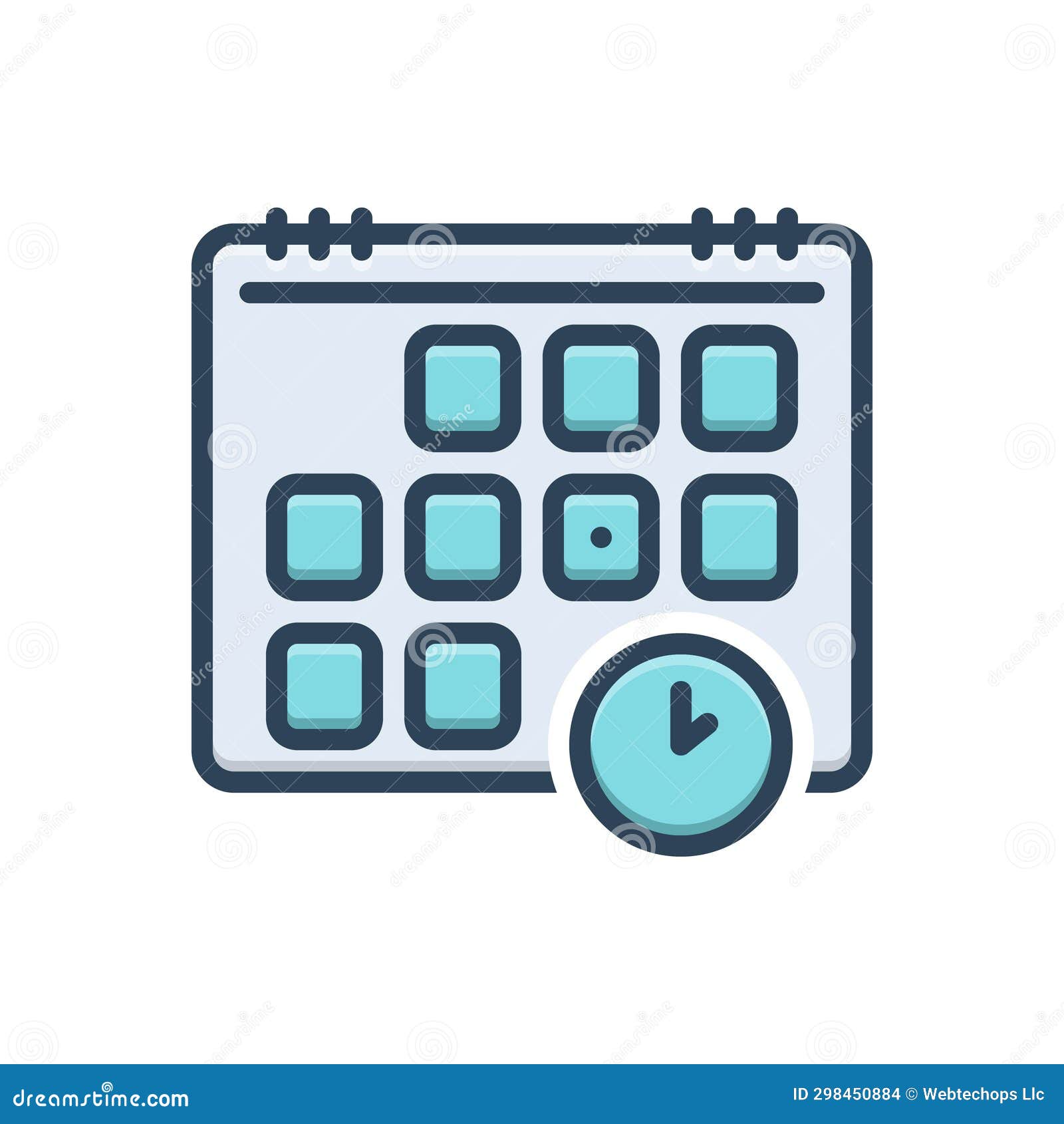 Color Illustration Icon for Schedule, Program and Time Plan Stock ...