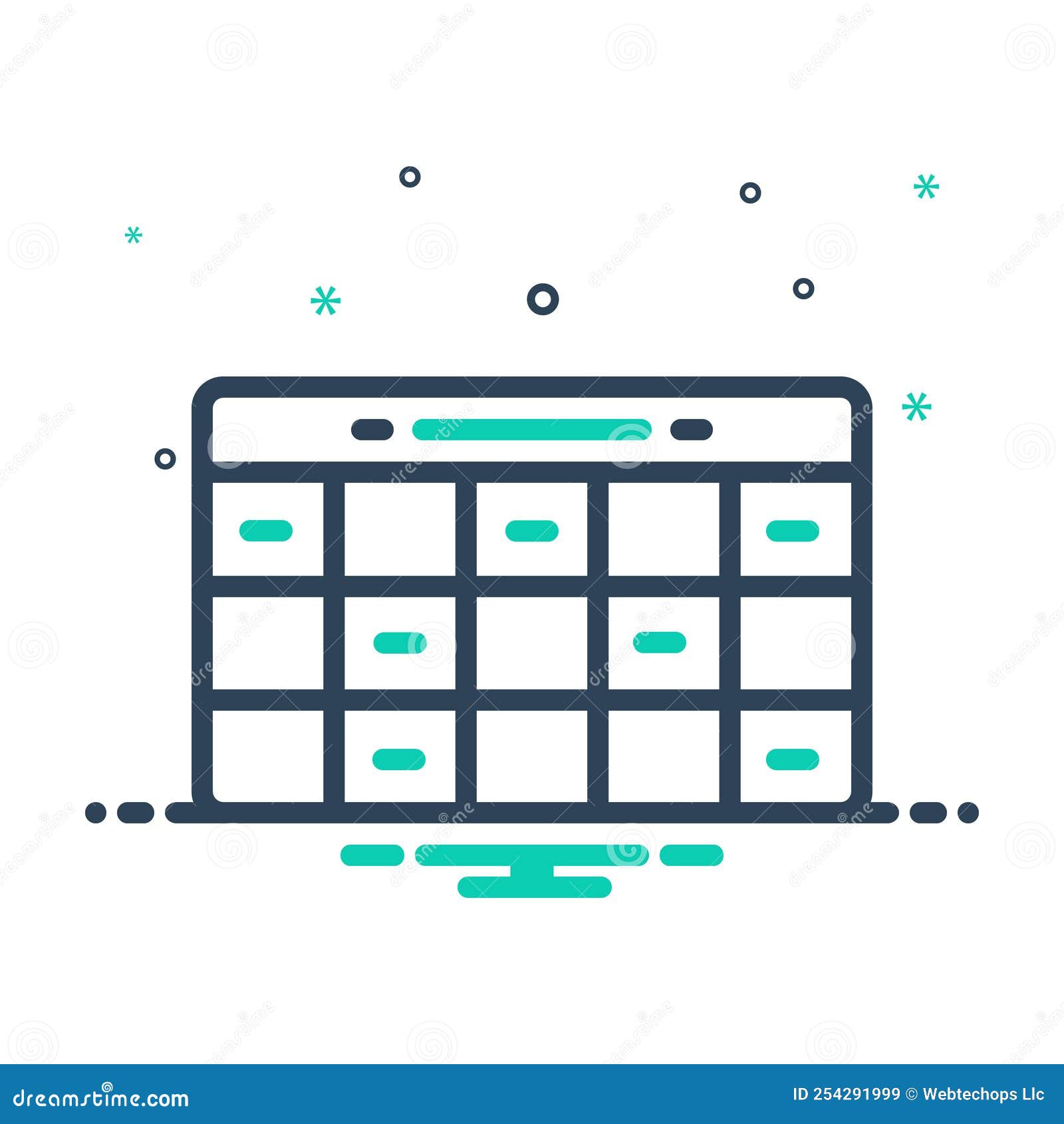 Mix Icon for Schedules, Plan and Program Stock Vector - Illustration of ...