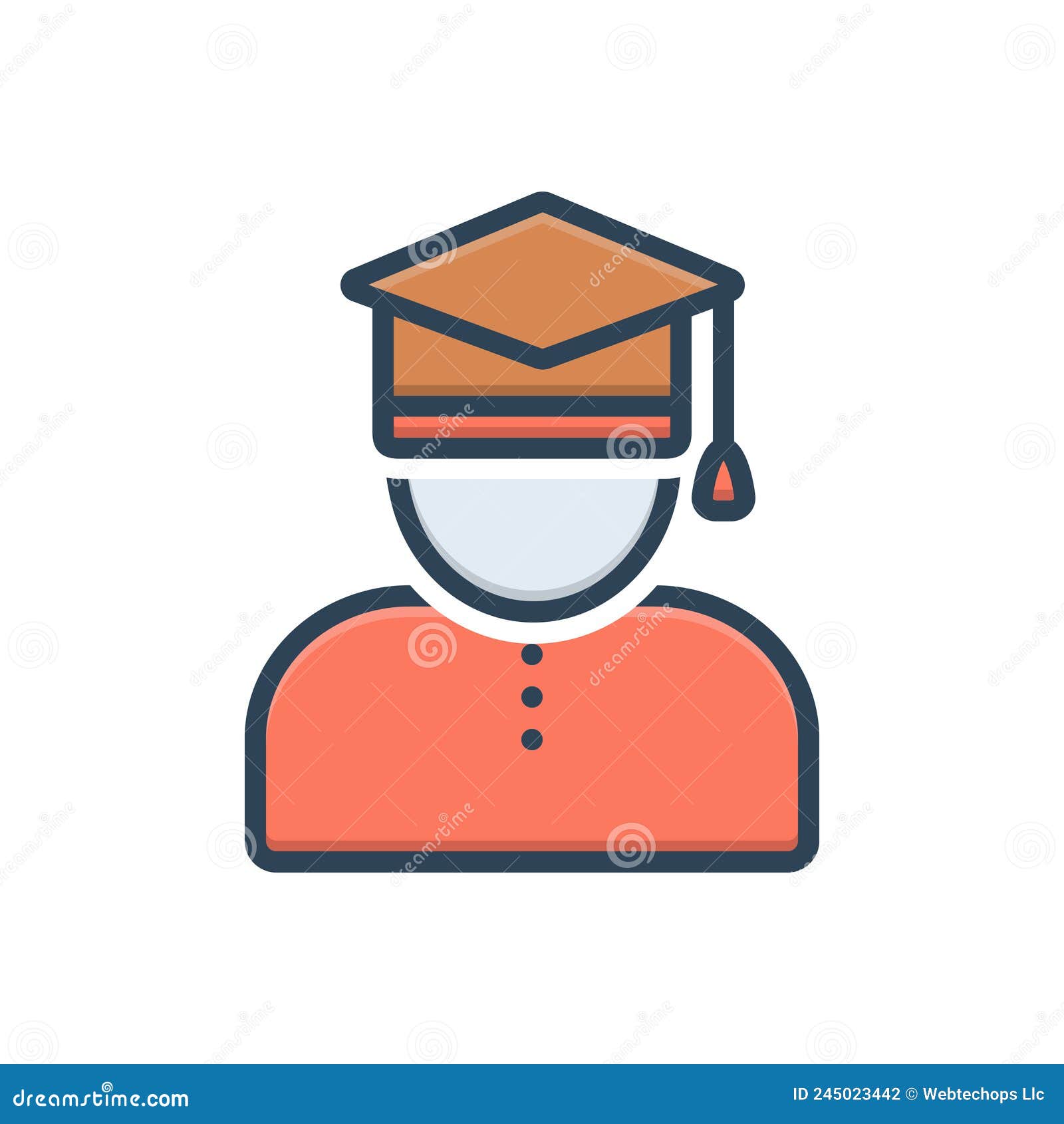 Color Illustration Icon for Scholar, Academic and Learnedperson Stock ...