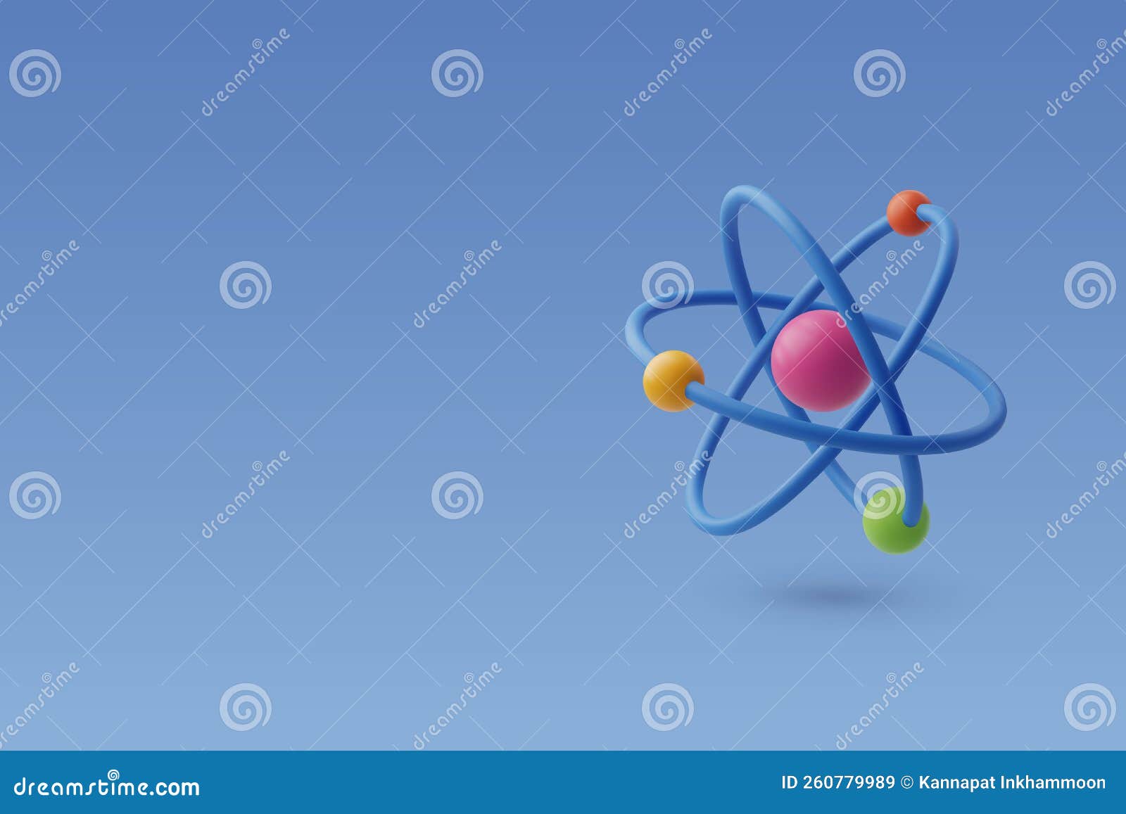 3d Vector Atom, Molecular Chemistry, Physics Science Concept. Stock ...