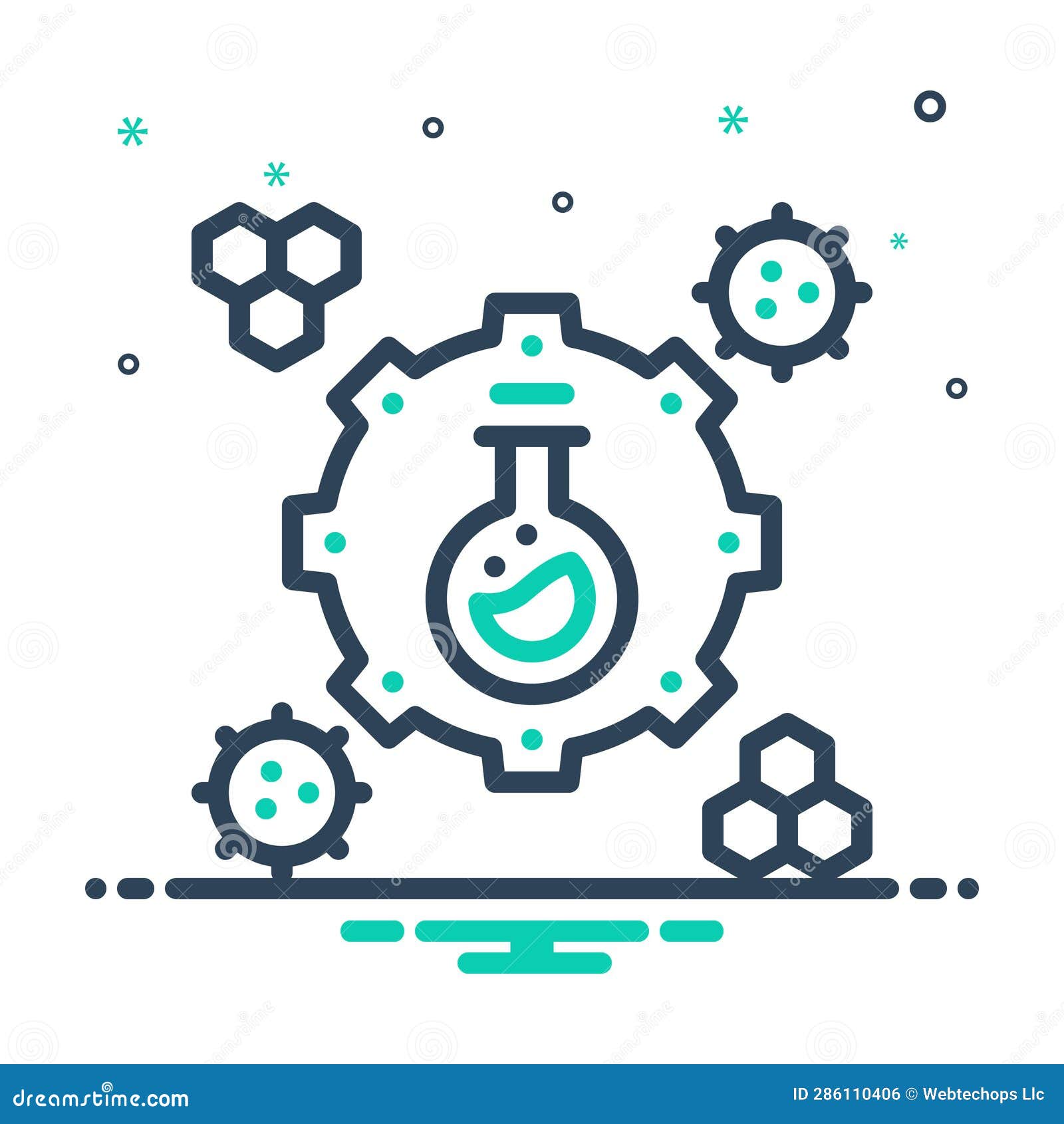 Mix Icon for Science, Laboratory and Chemical Stock Illustration ...