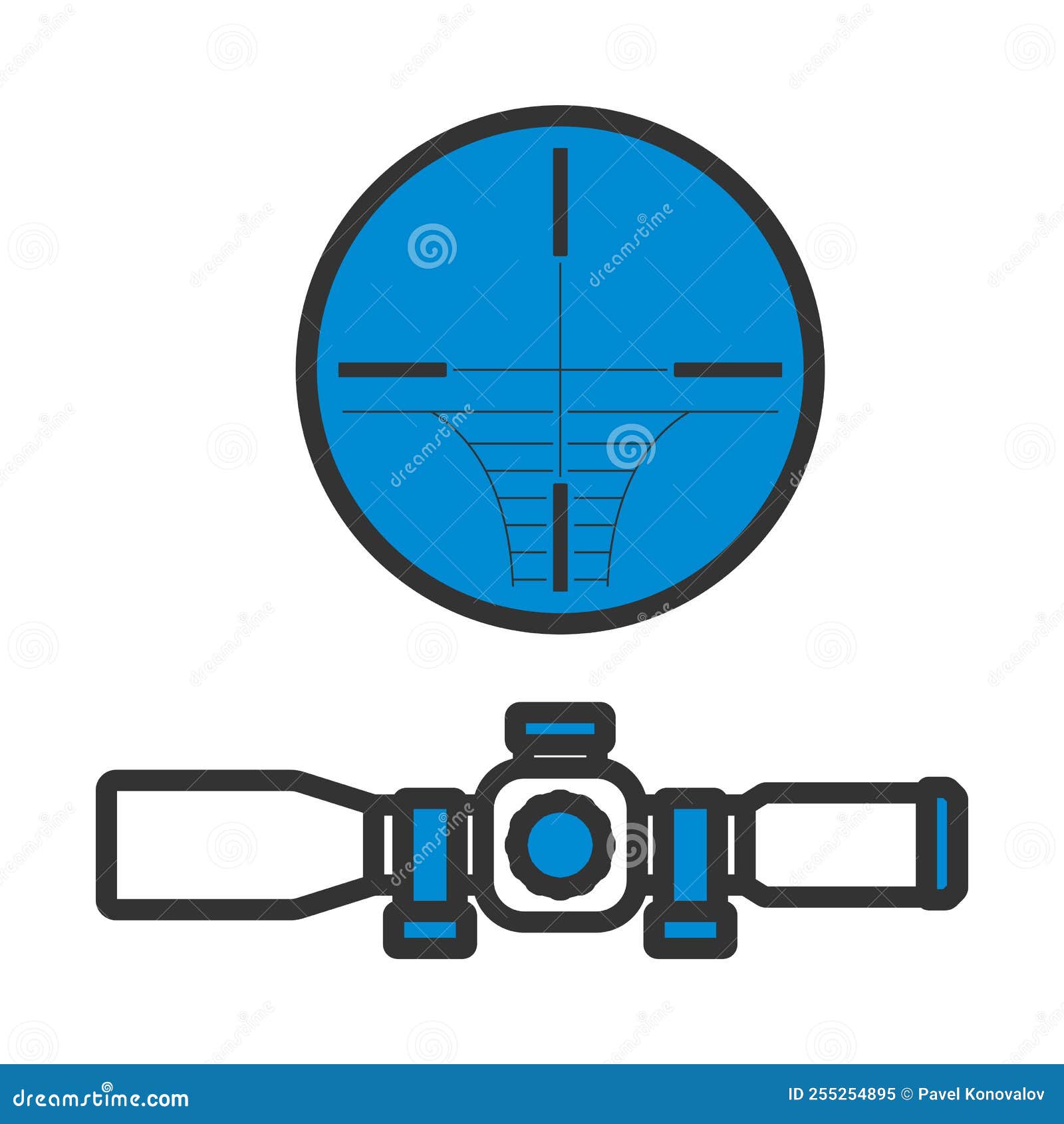 Icon of Scope stock vector. Illustration of color, bullseye - 255254895