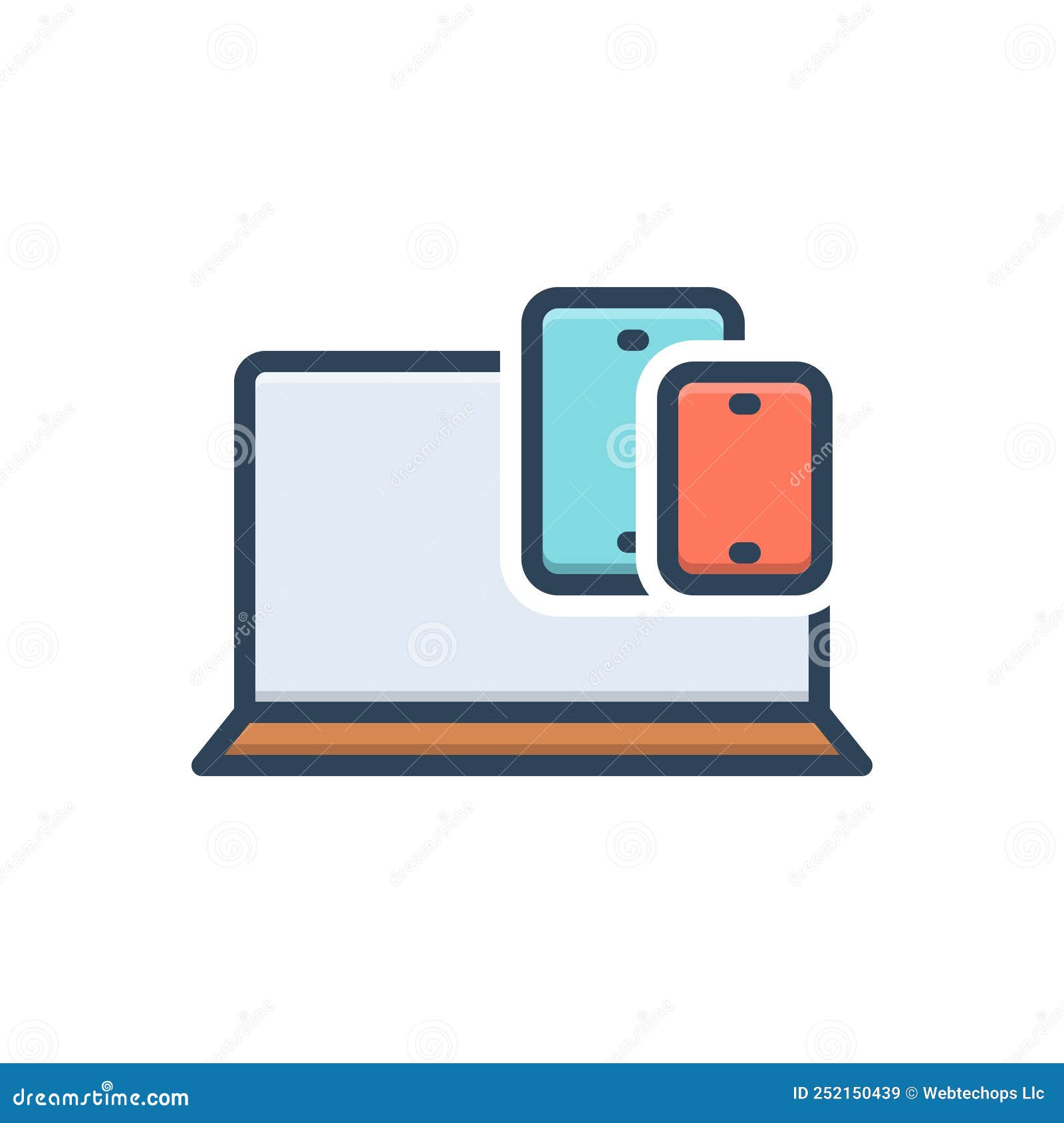 Color Illustration Icon for Screening, Devices and Laptop Stock Vector ...