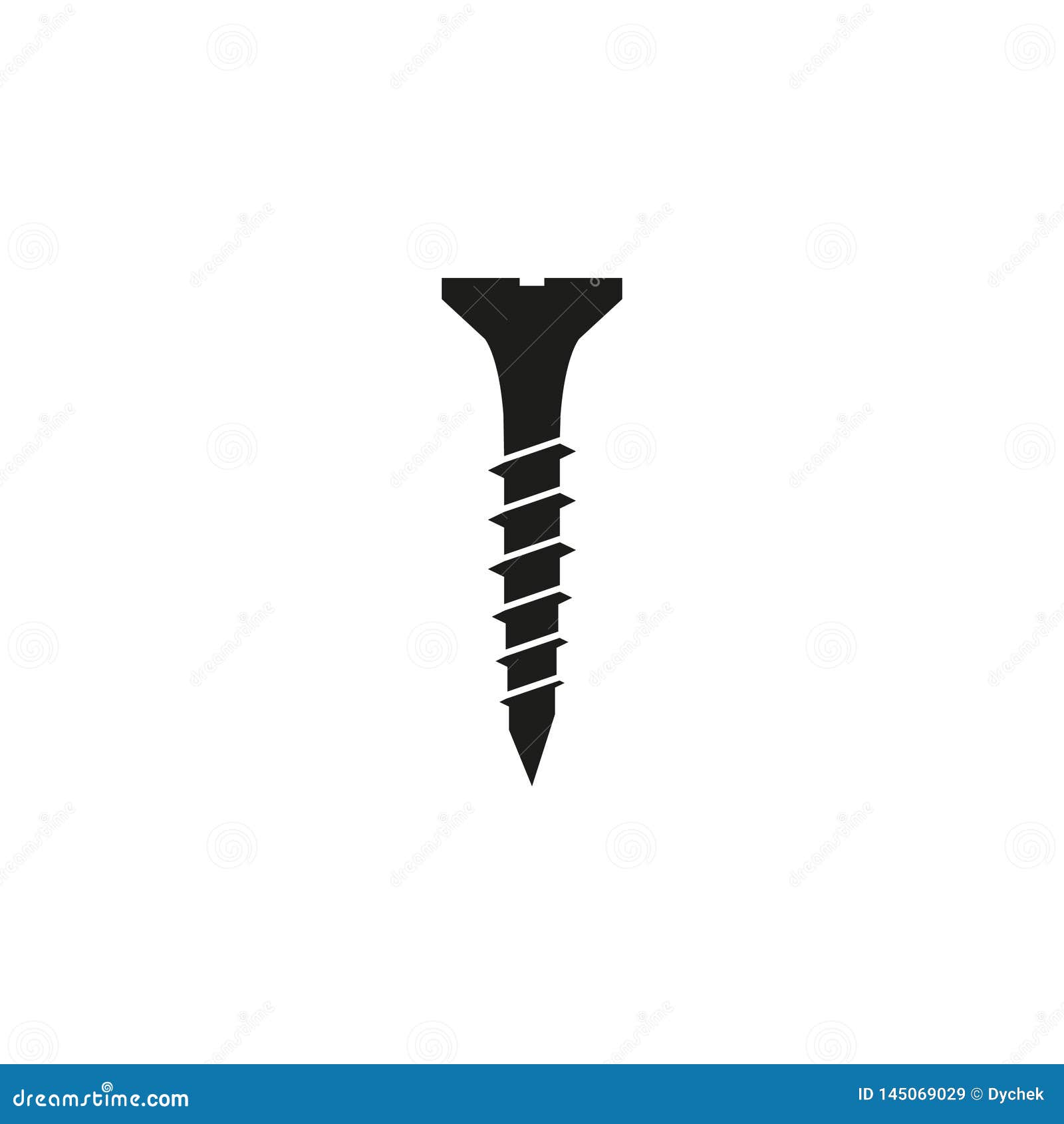 Icon of a Screw. Simple Vector Illustration Stock Vector - Illustration ...