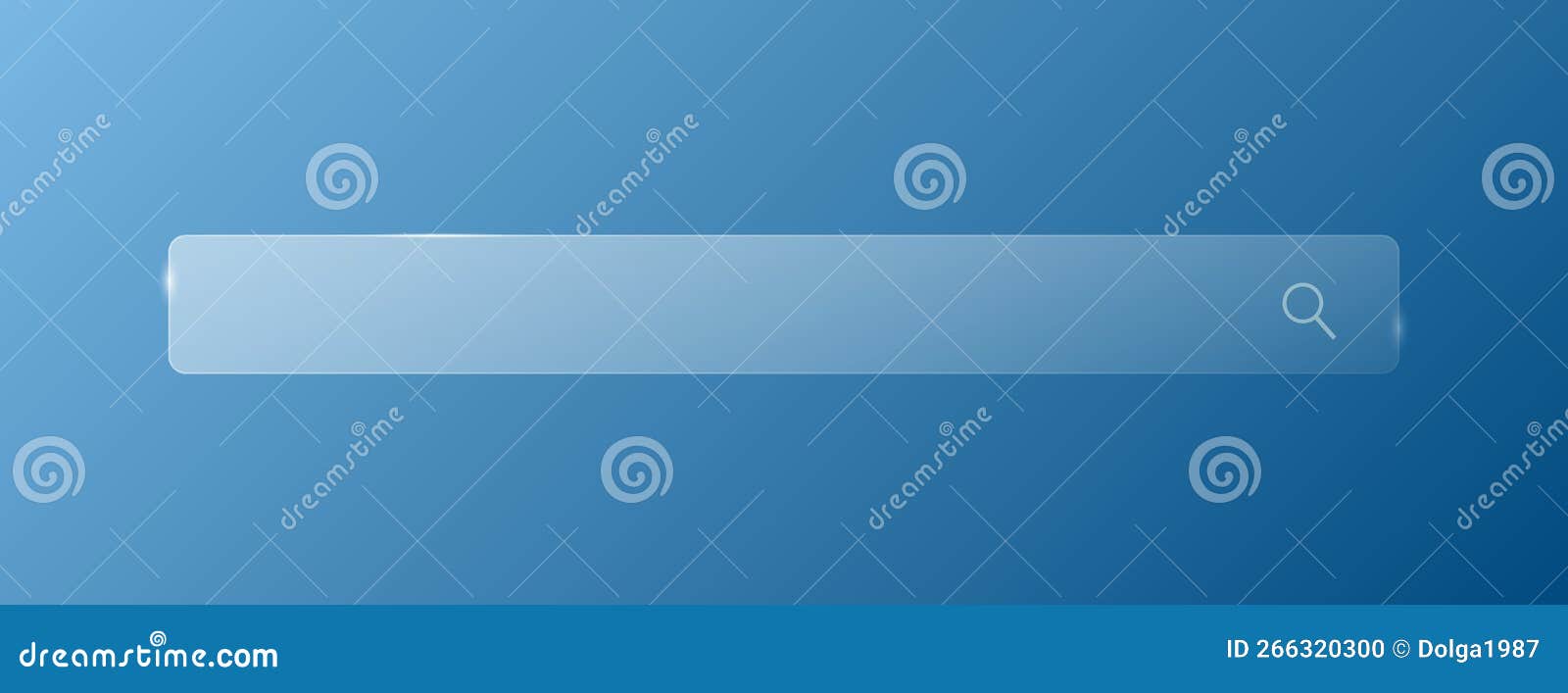 The Icon of the Search Bar on a Blue Background. Stock Vector ...