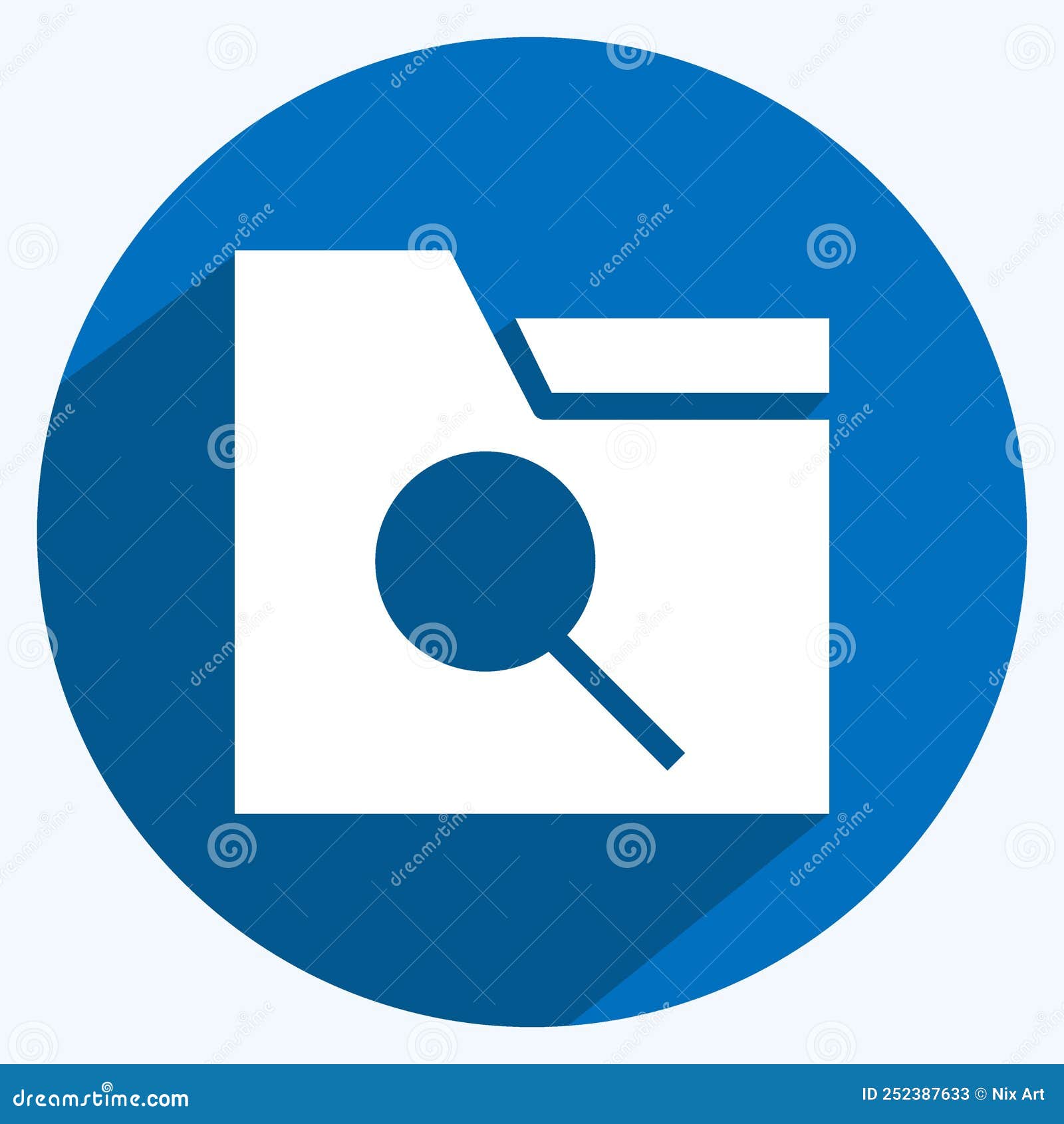Icon Search Folder. Suitable for User Interface Symbol. Long Shadow ...