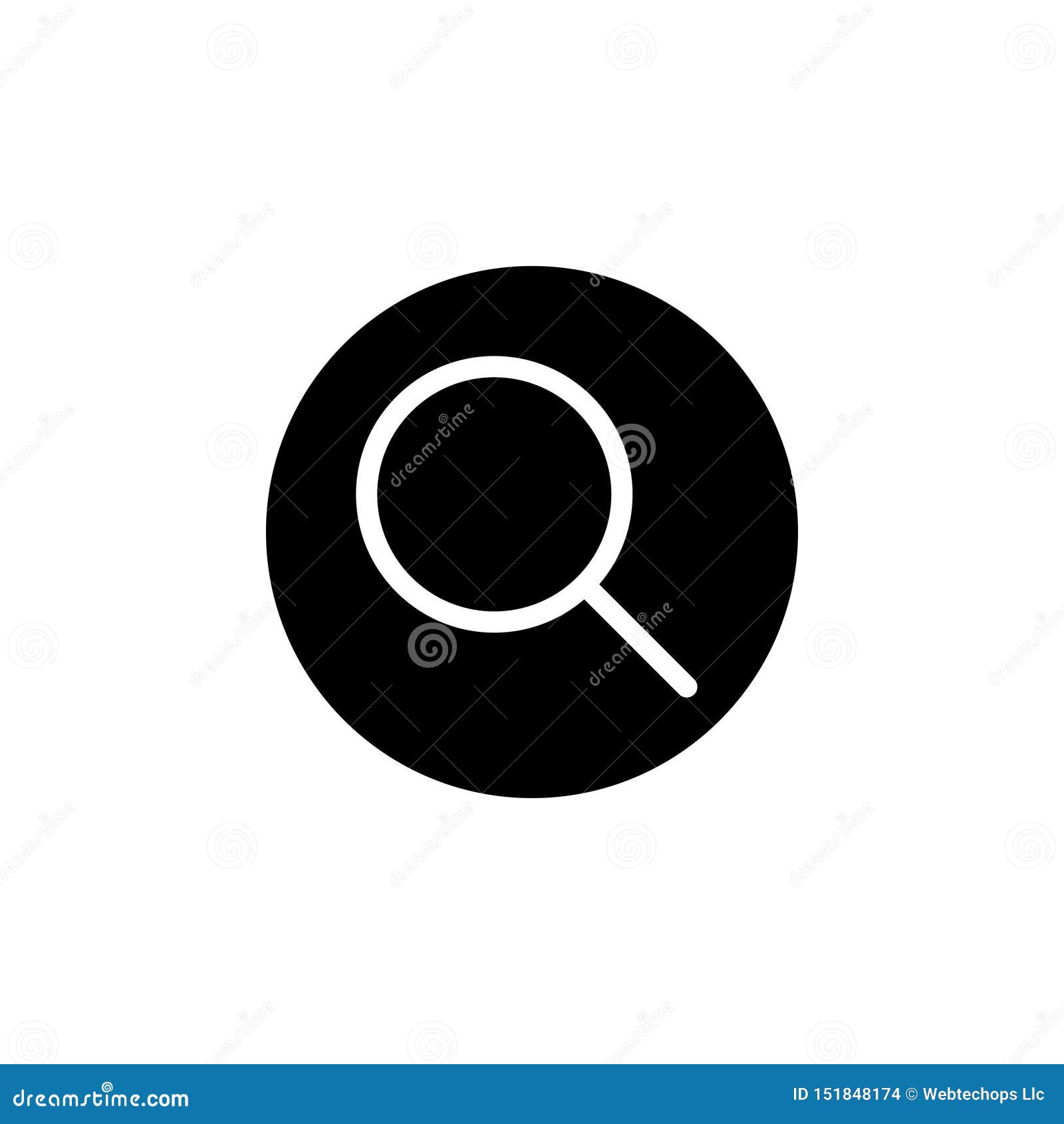 Black Solid Icon for Search, Information and Glass Stock Vector ...