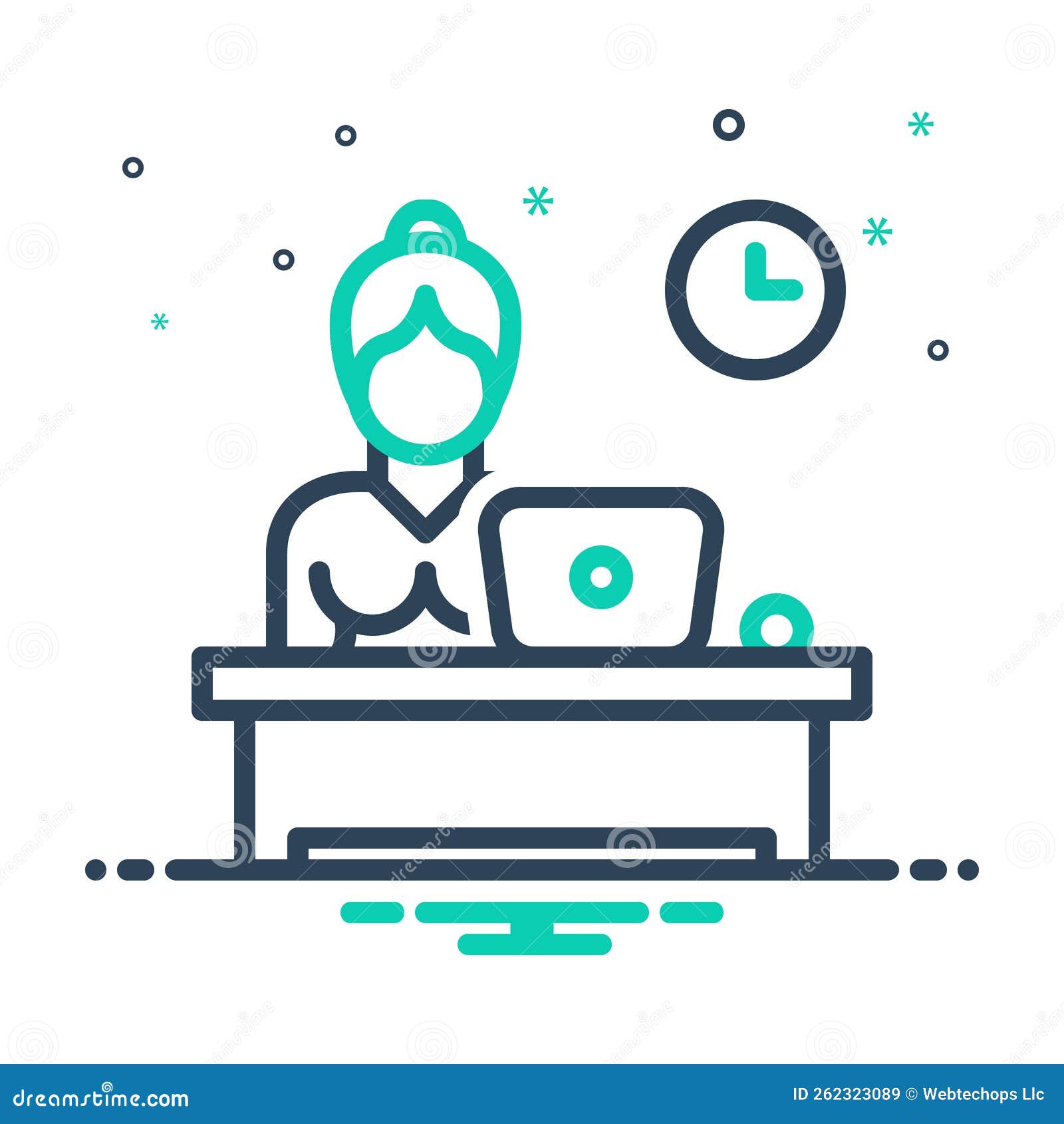 Mix Icon for Secretary, Assistant and Clerk Stock Vector - Illustration ...