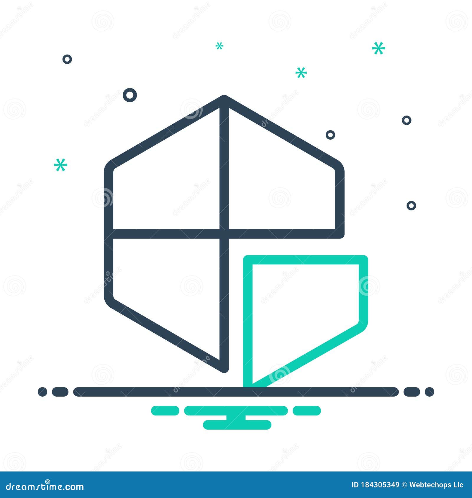 Mix Icon for Section, Part and Piece Stock Vector - Illustration of ...