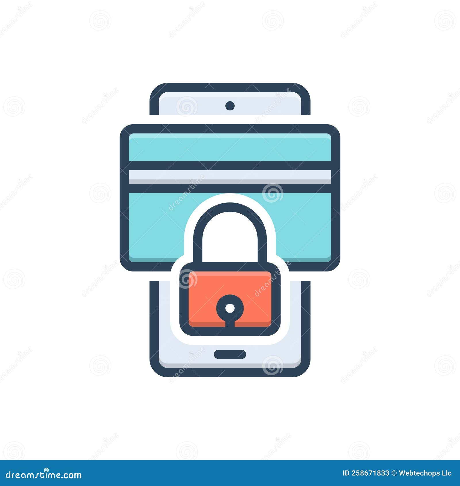 Color Illustration Icon for Securely, Safety and Card Stock Vector ...