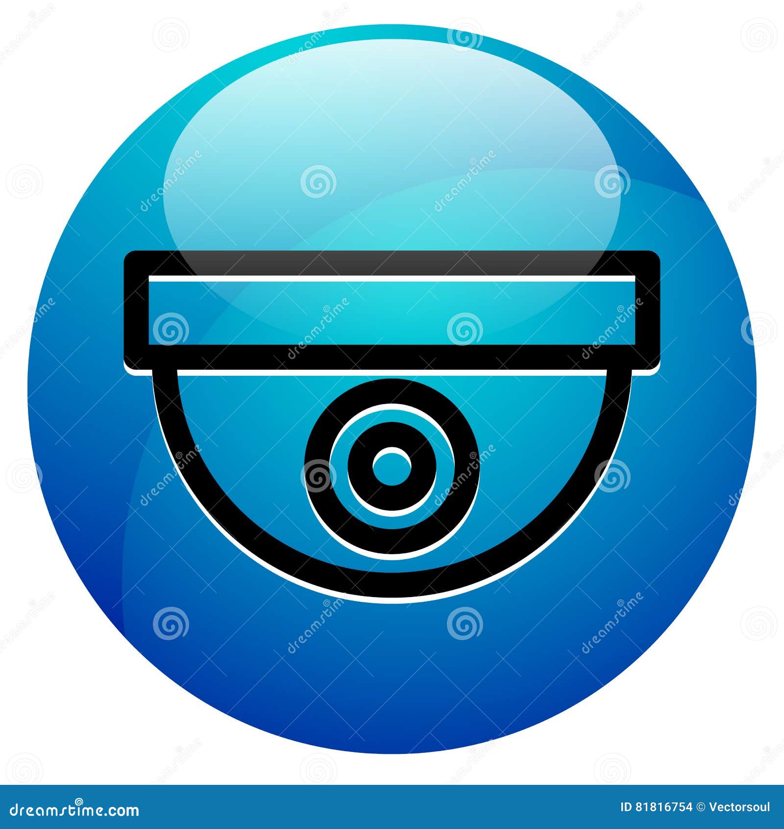 Icon with Security Camera / Surveillance Camera Symbol Stock Vector ...