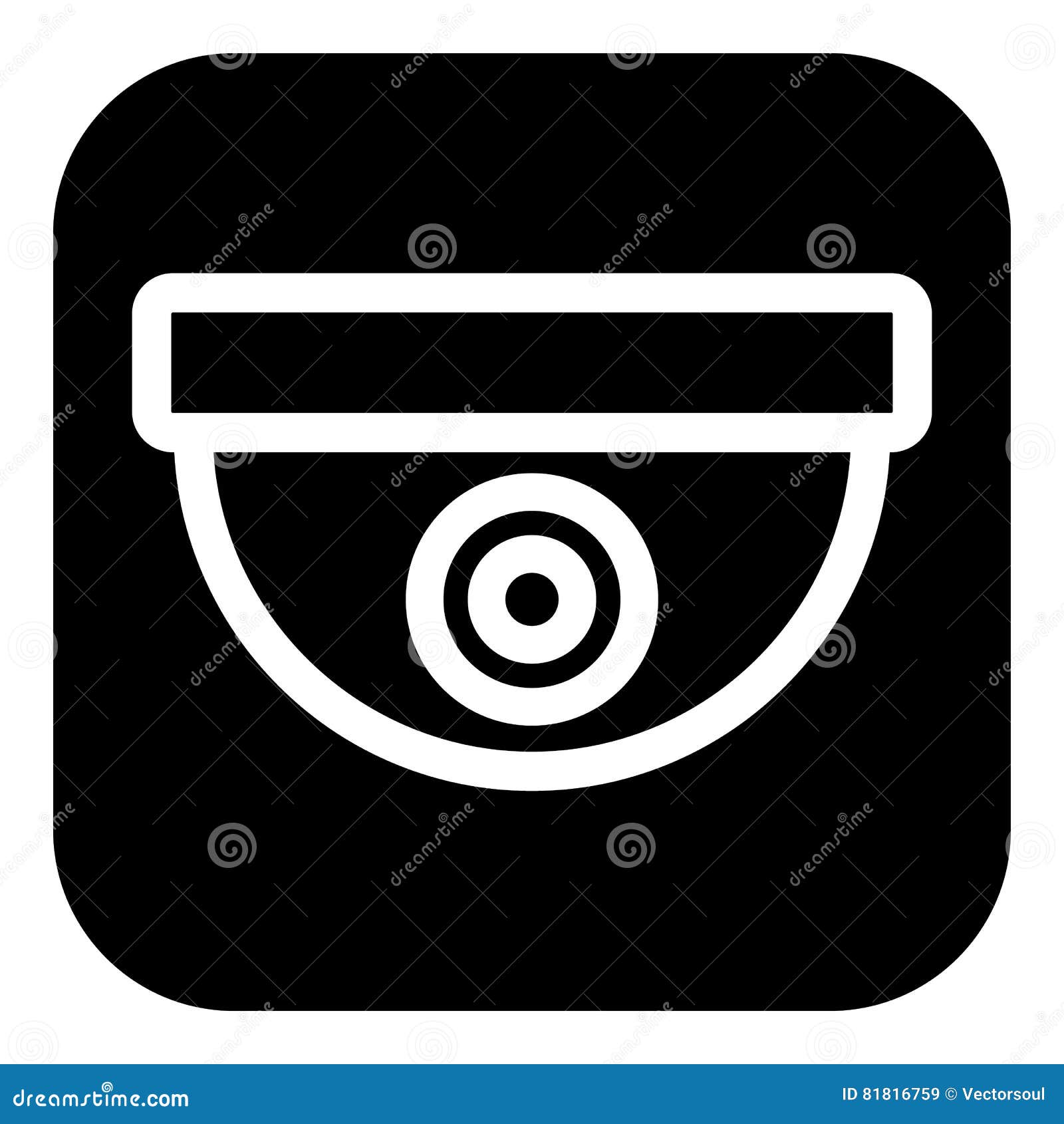 Icon with Security Camera / Surveillance Camera Symbol Stock Vector ...