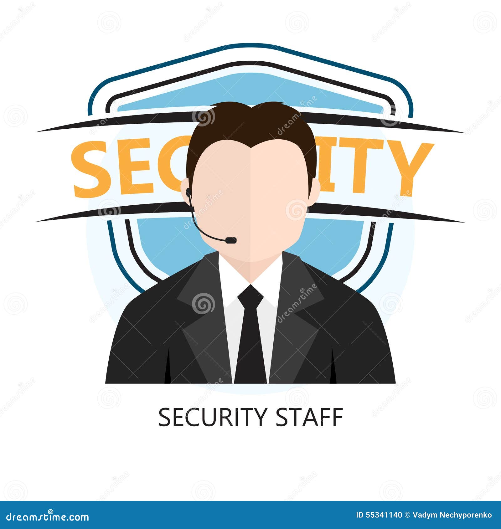 Icon of Security Staff stock vector. Illustration of character - 55341140