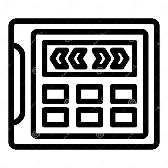 Icon of a Security System Control Panel with Arrows Indicating Active ...
