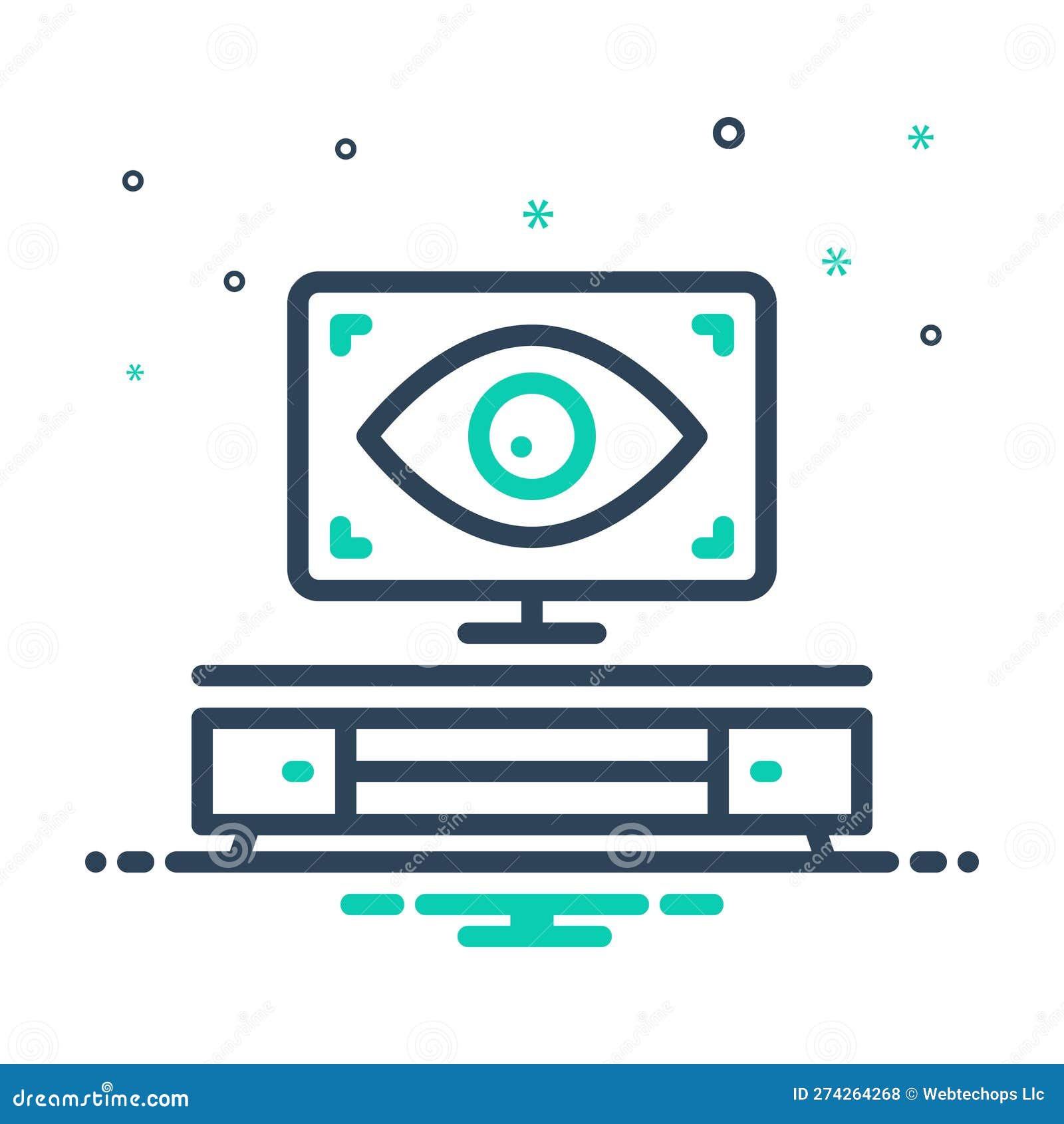 Mix Icon for Seeing, View and Monitor Stock Illustration - Illustration ...