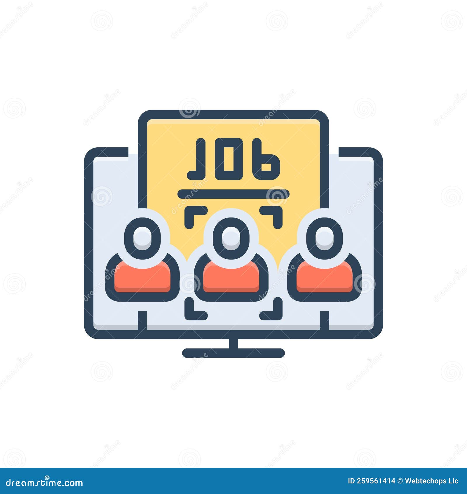 Color Illustration Icon for Seeker, Inquirer and Employee Stock Vector ...
