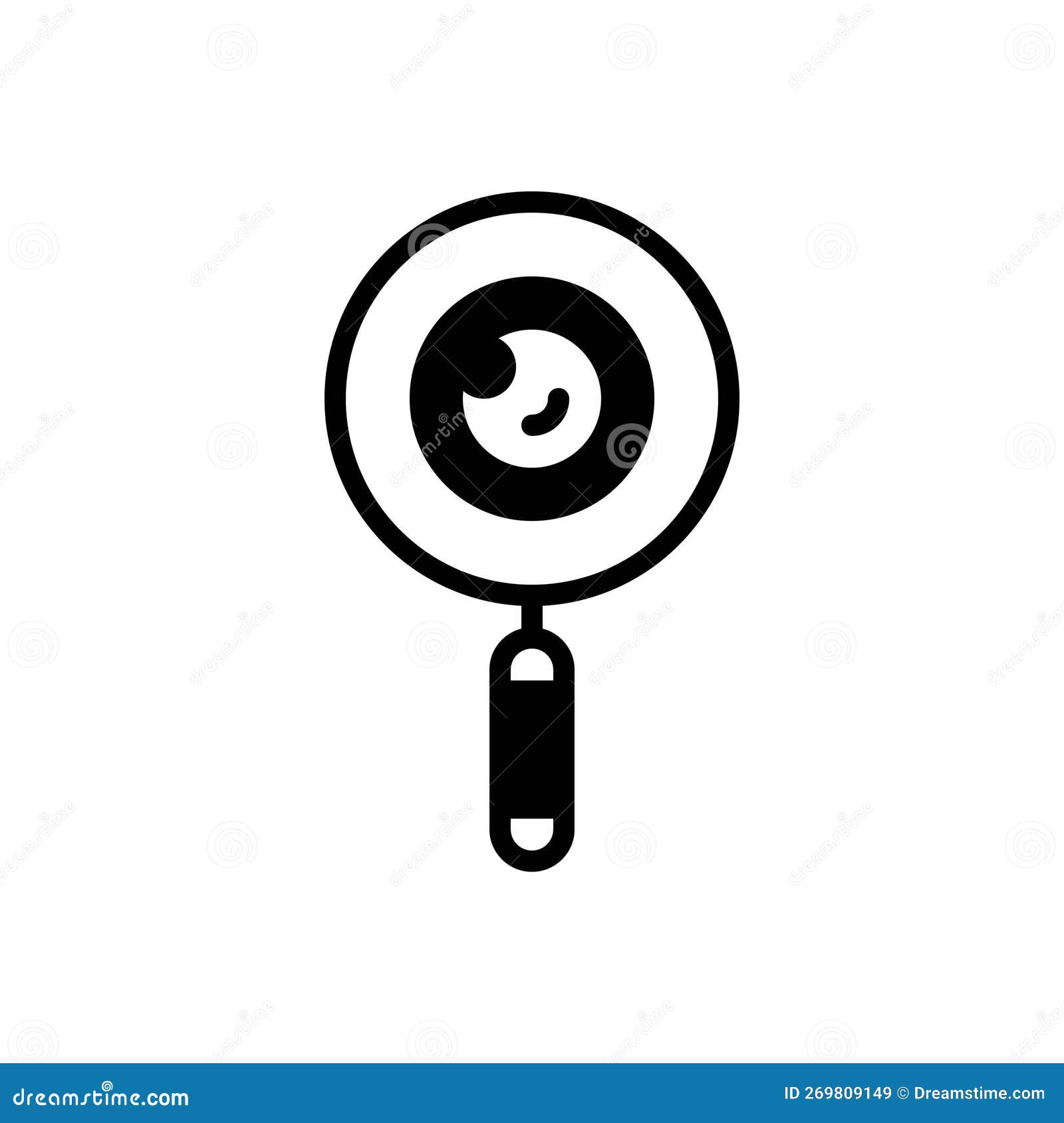 Black Solid Icon For Sees, Detect And Observe Cartoon Vector ...