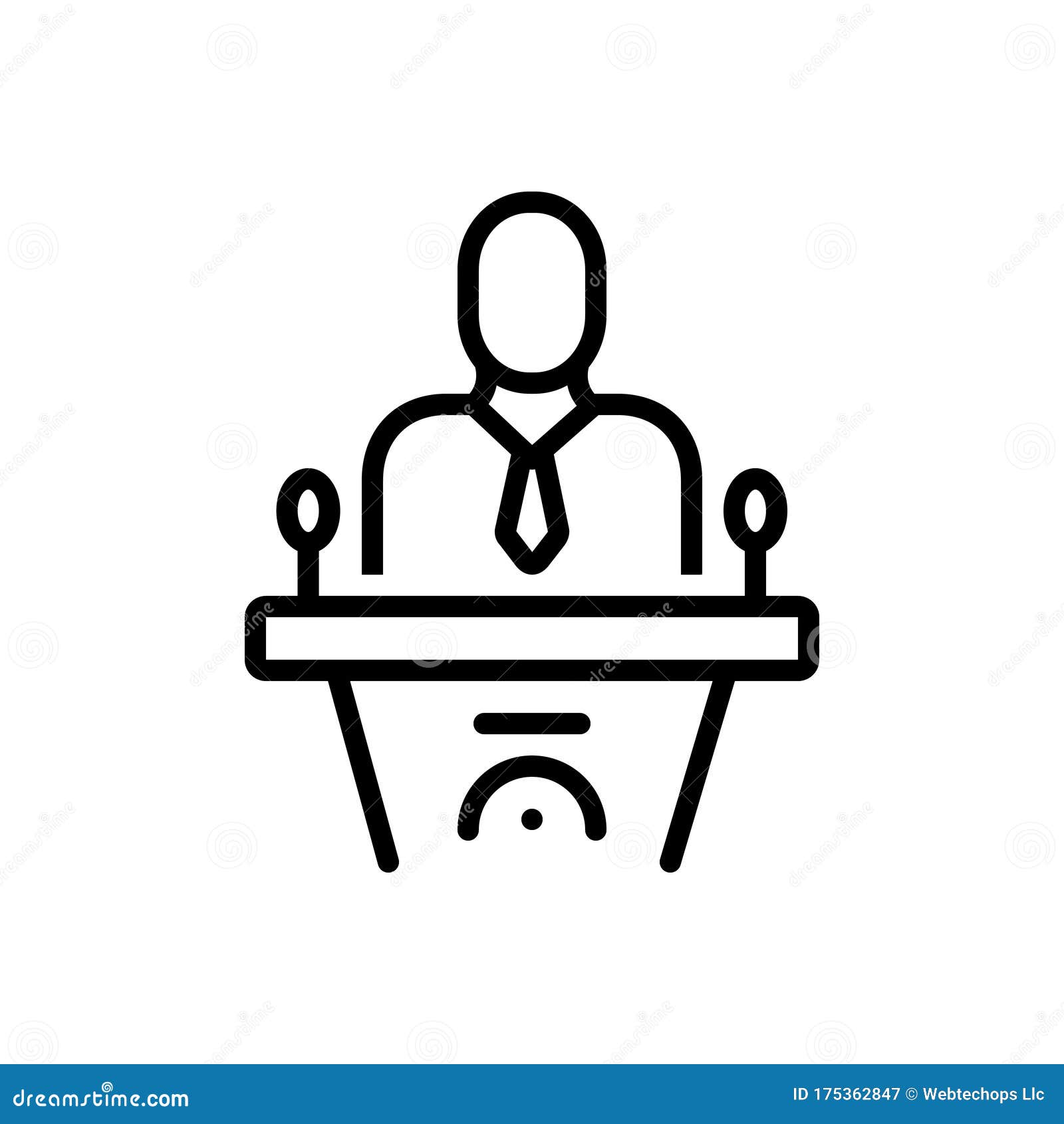 Senator Icon. Monochrome Style Design From Professions Icon Collection ...