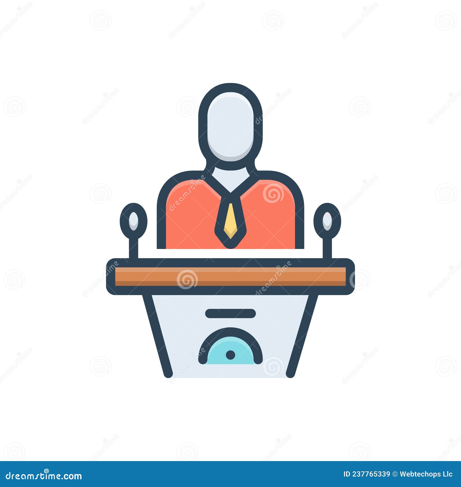 Color Illustration Icon for Senator, Discussion and Narrator Stock ...