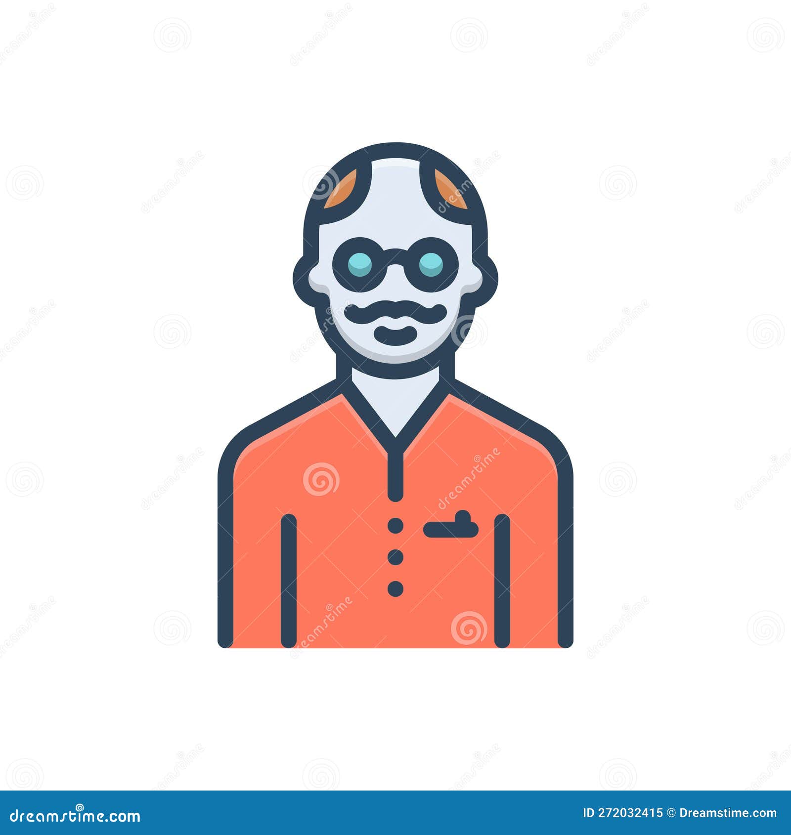 Color Illustration Icon for Senior, Chief and Person Stock Illustration ...