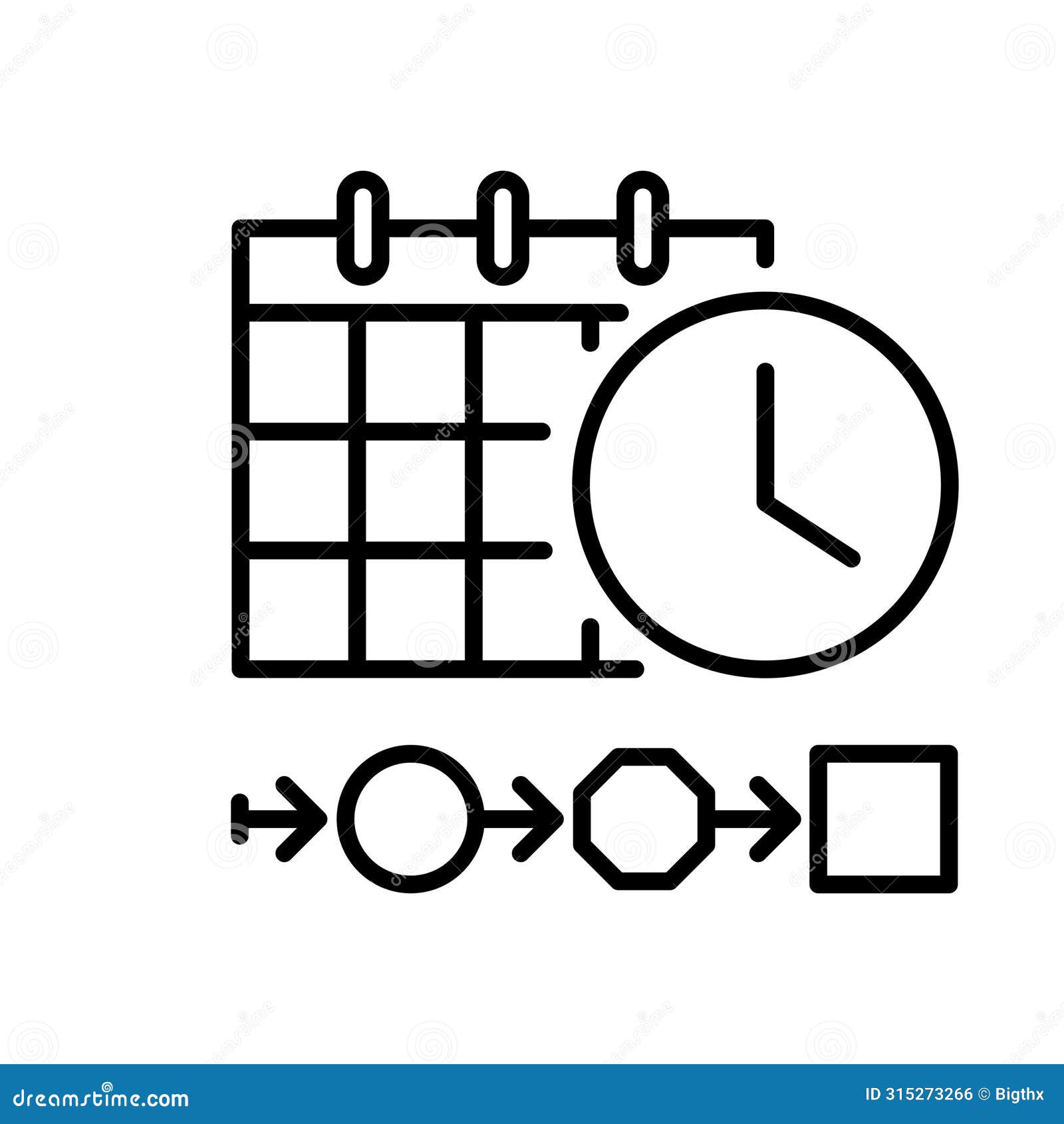 Icon Sequence Chronology and Planning Stock Vector - Illustration of ...