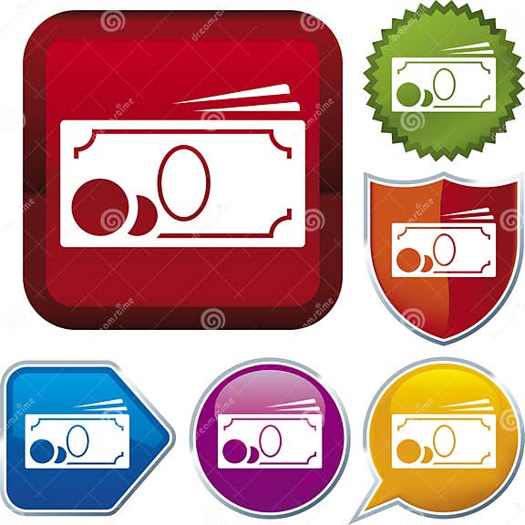 Icon series: cash stock vector. Illustration of white - 4766231