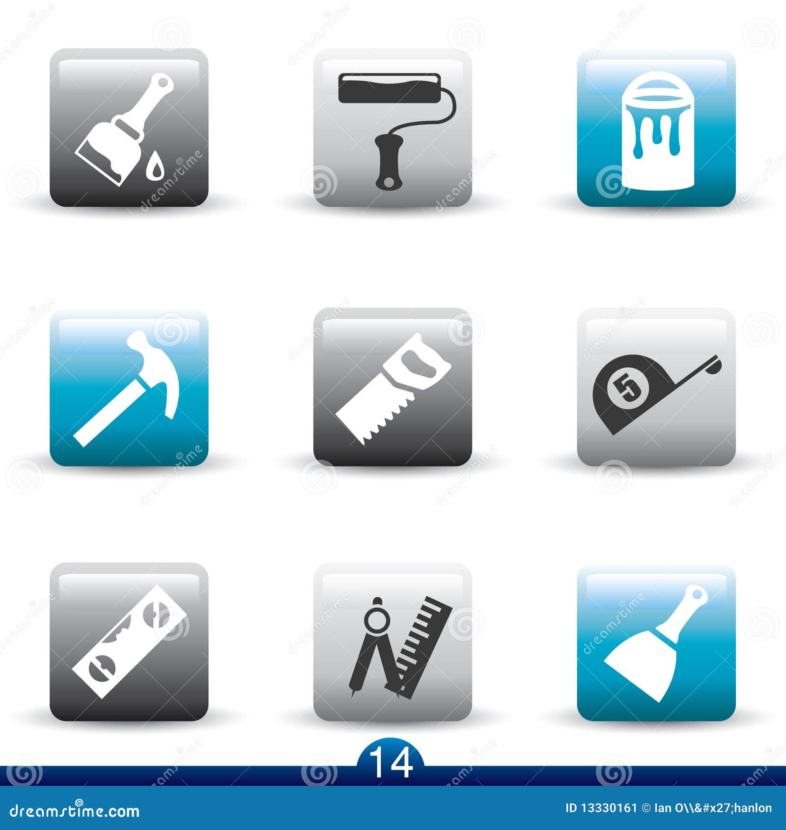 Icon Series - Diy and Decorating Stock Vector - Illustration of round ...