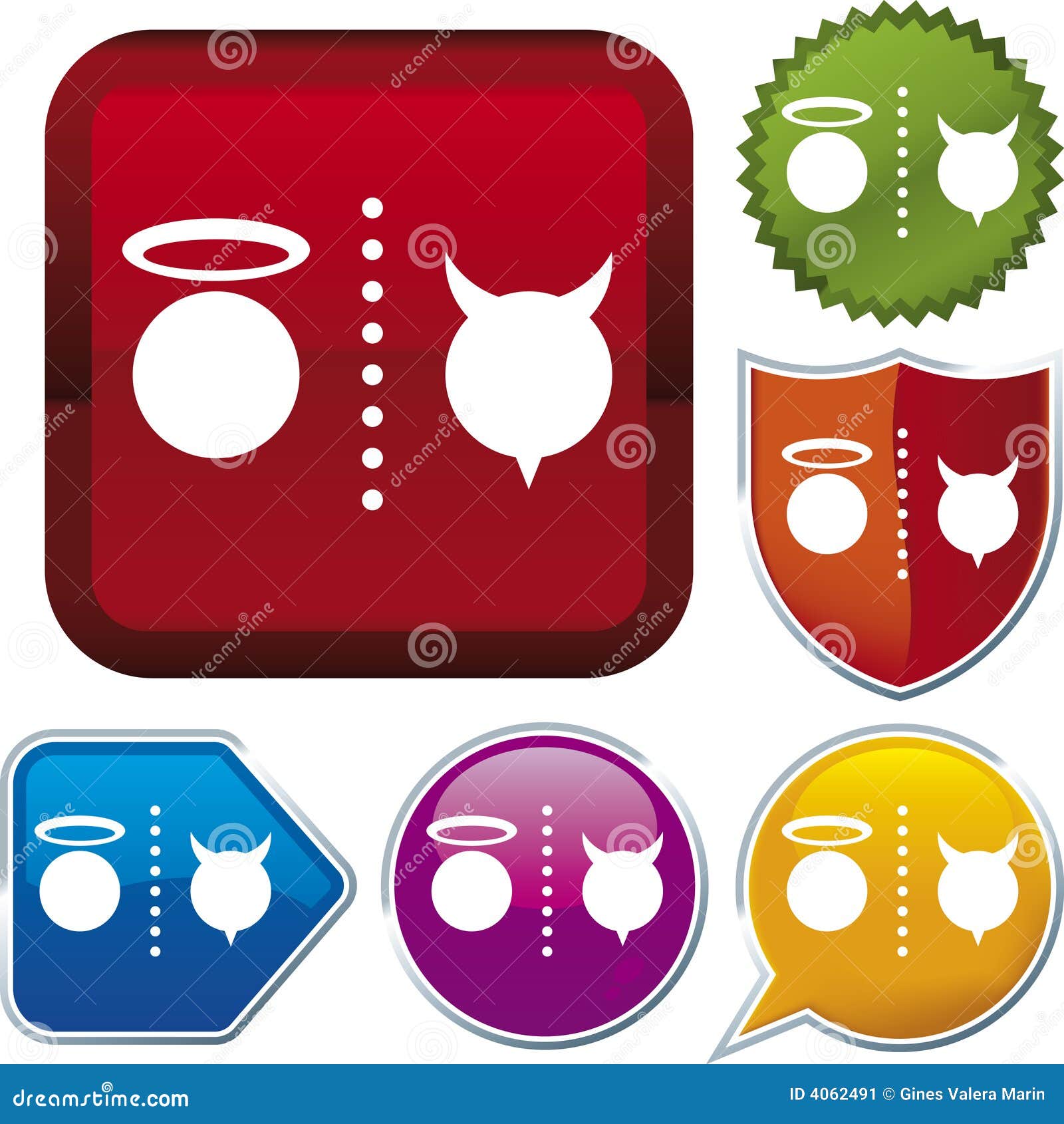 Icon Series: Good/evil (vector) Stock Vector - Illustration of ...