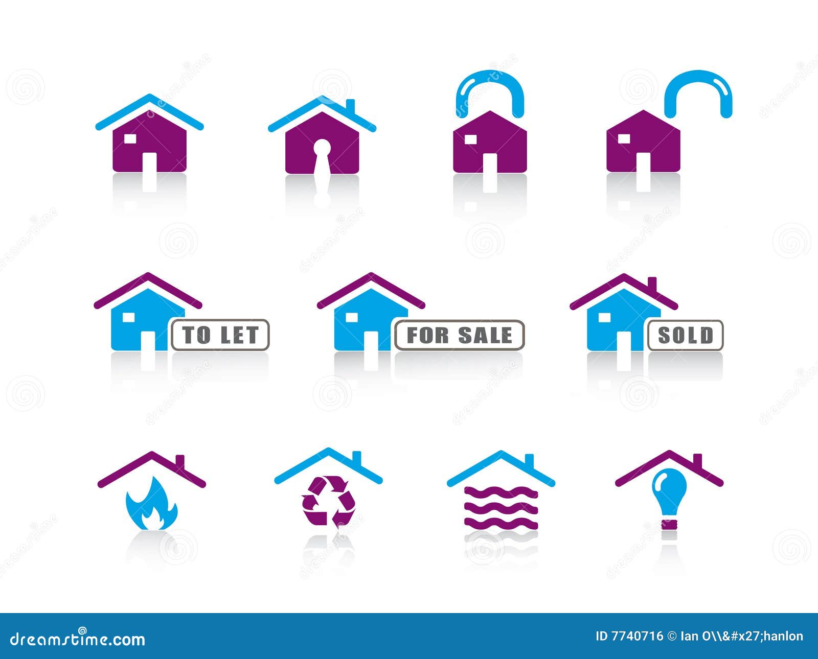 Icon series..home related stock vector. Illustration of modern - 7740716