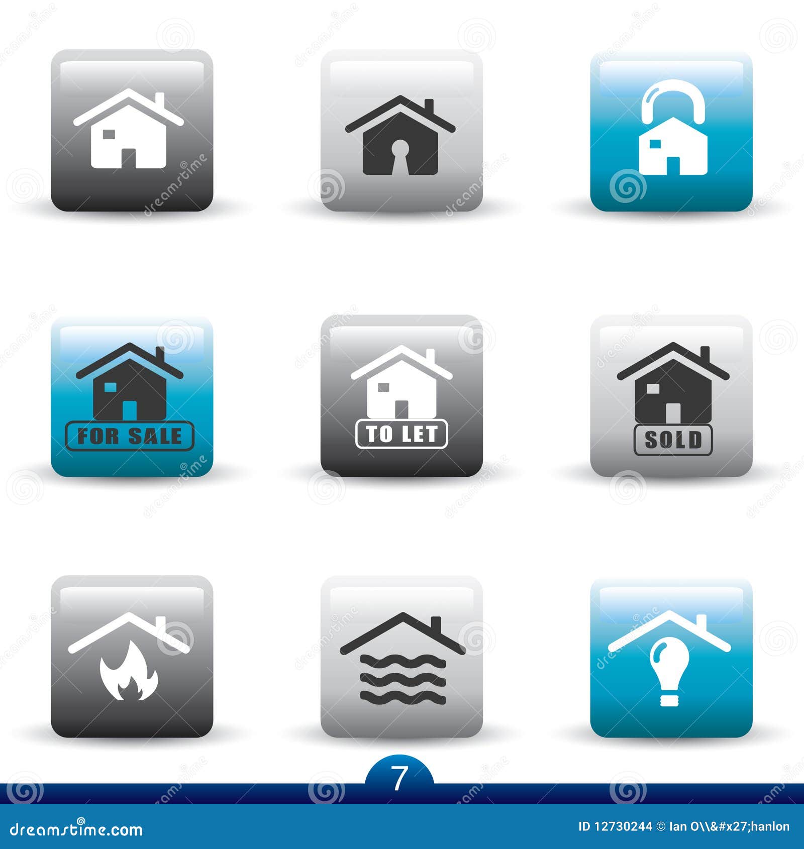 Icon Series - Home Services Stock Vector - Illustration of house, push ...