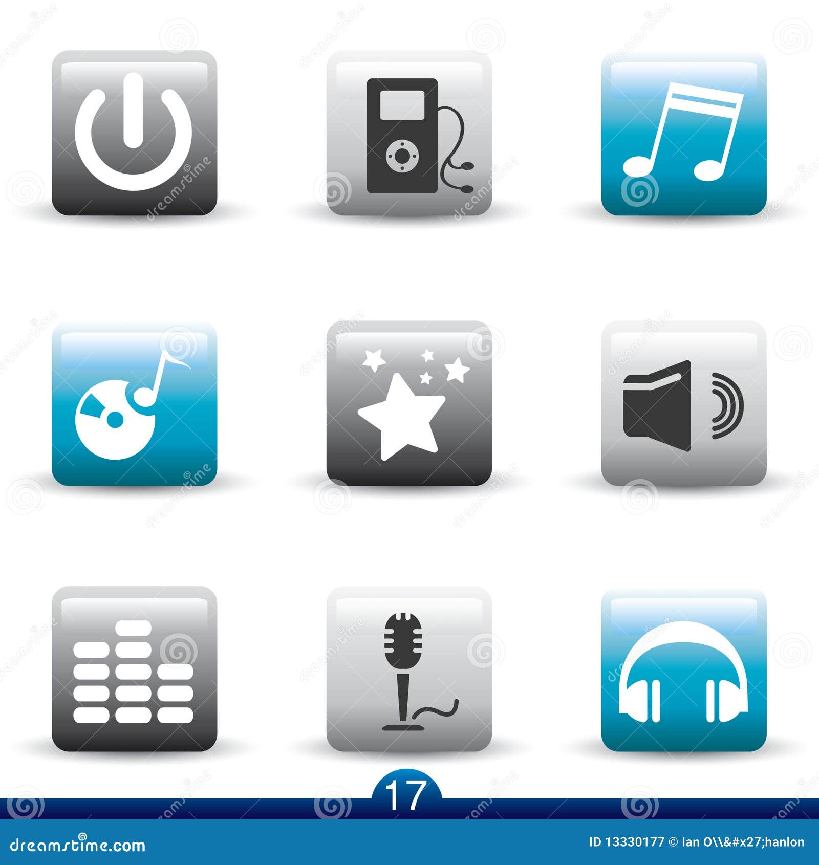 Icon series - music stock vector. Illustration of entertainment - 13330177