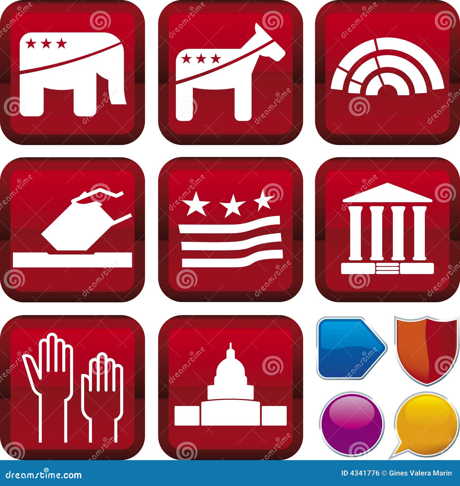 Icon series: politics stock vector. Illustration of design - 4341776